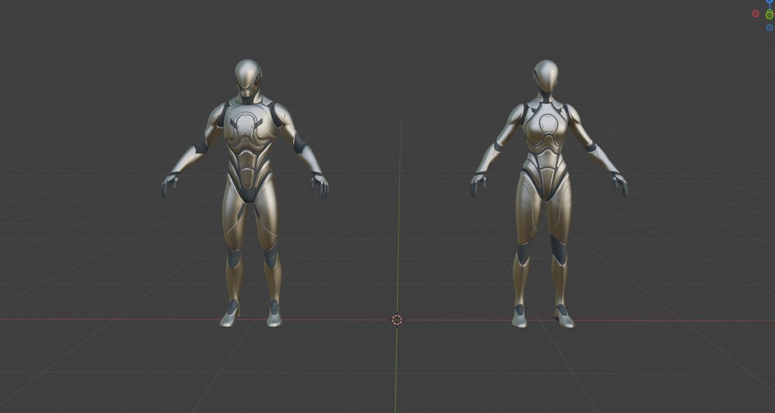 Free Blender Manny Rig and Quinn Rig from Unreal Engine free 3D model rigged | CGTrader