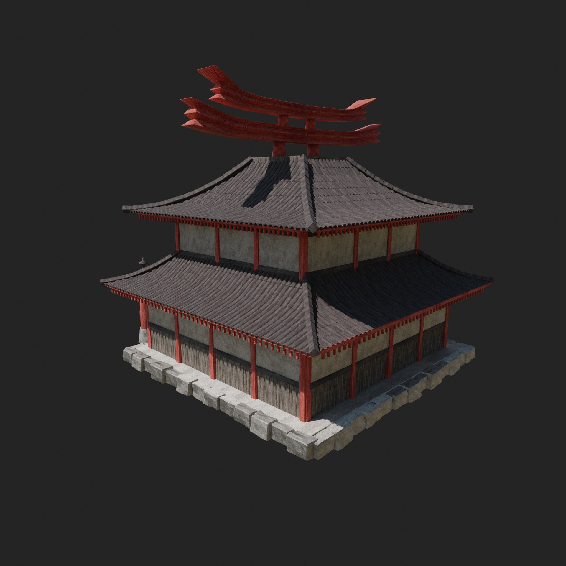 3D model JAPANESE ASIAN FEUDAL ZEN TEMPLE SHRINE STRUCTURES COLLECTION ...