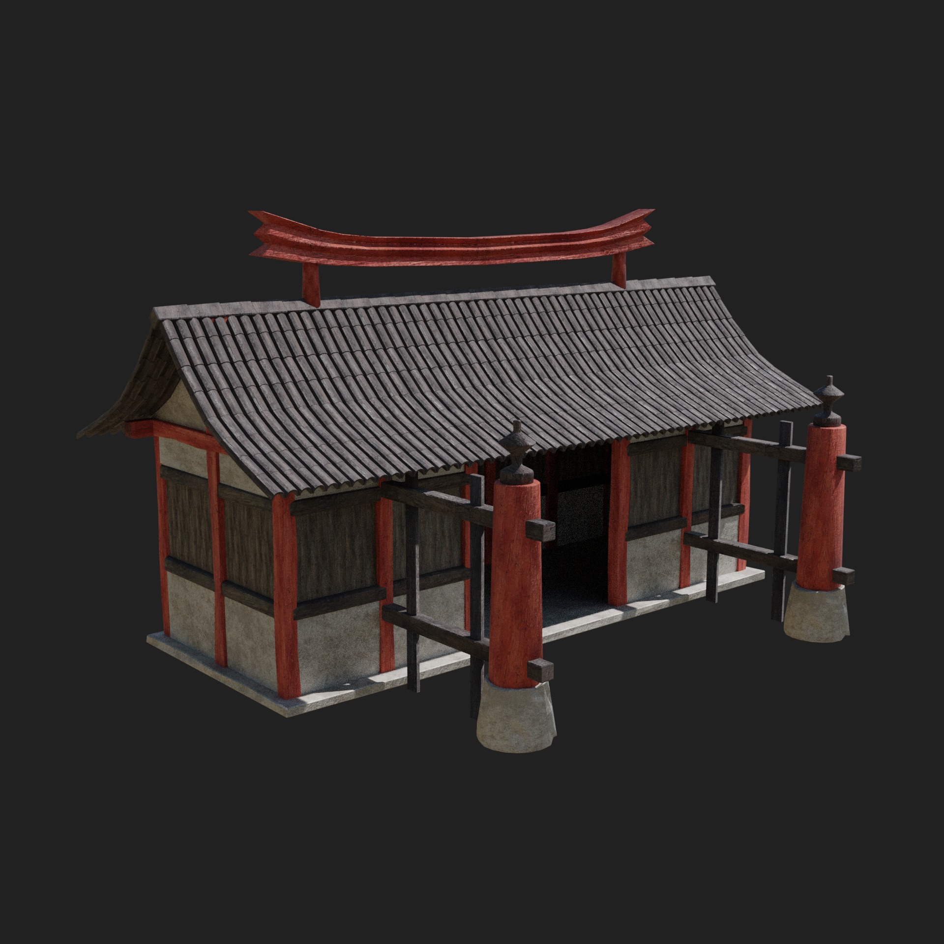 3D model JAPANESE ASIAN FEUDAL ZEN TEMPLE SHRINE STRUCTURES COLLECTION ...