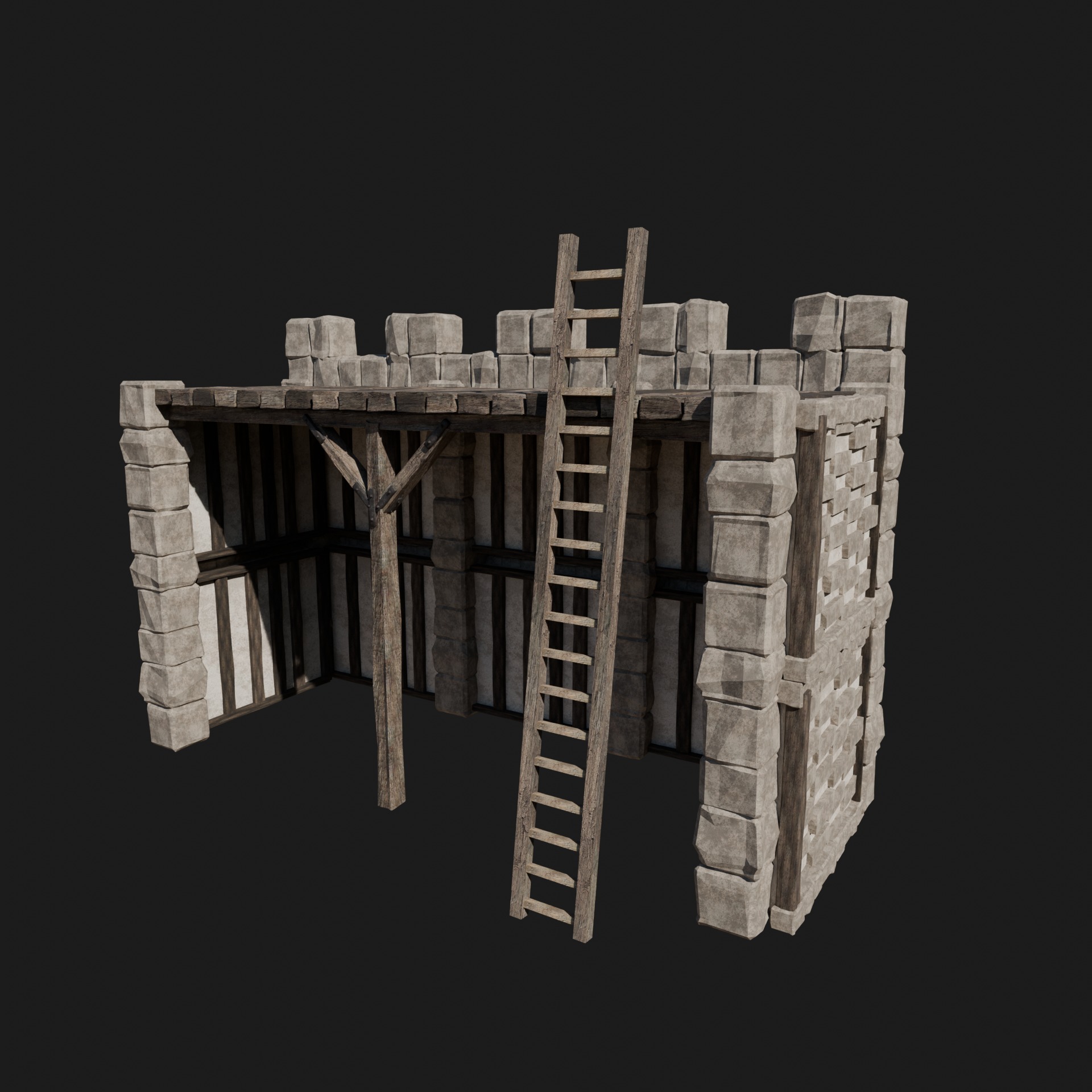 3D model VIKING FORT NORSE FORTRESS CASTLE WALLS WATCHTOWER BUILDINGS ...