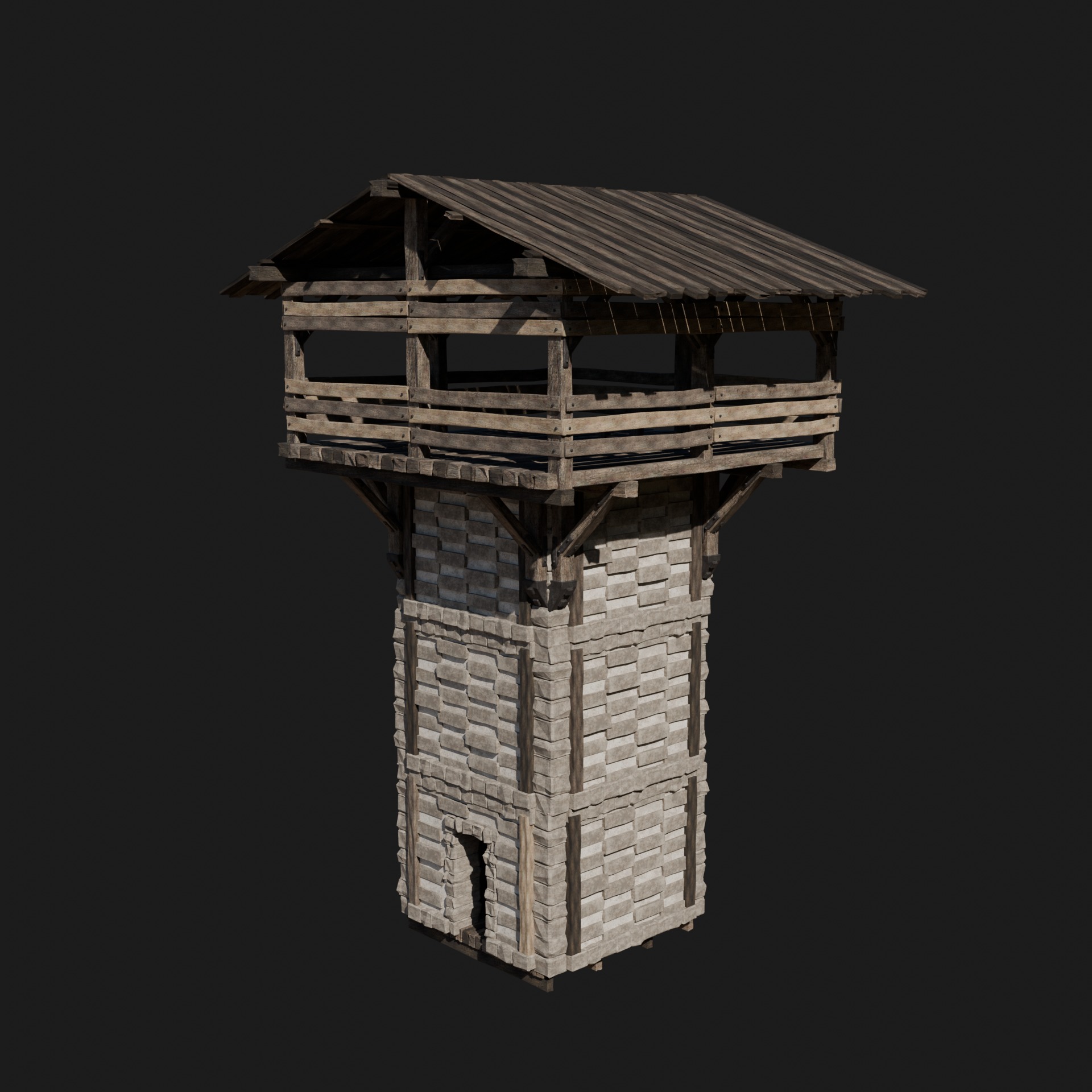 3D model VIKING FORT NORSE FORTRESS CASTLE WALLS WATCHTOWER BUILDINGS ...
