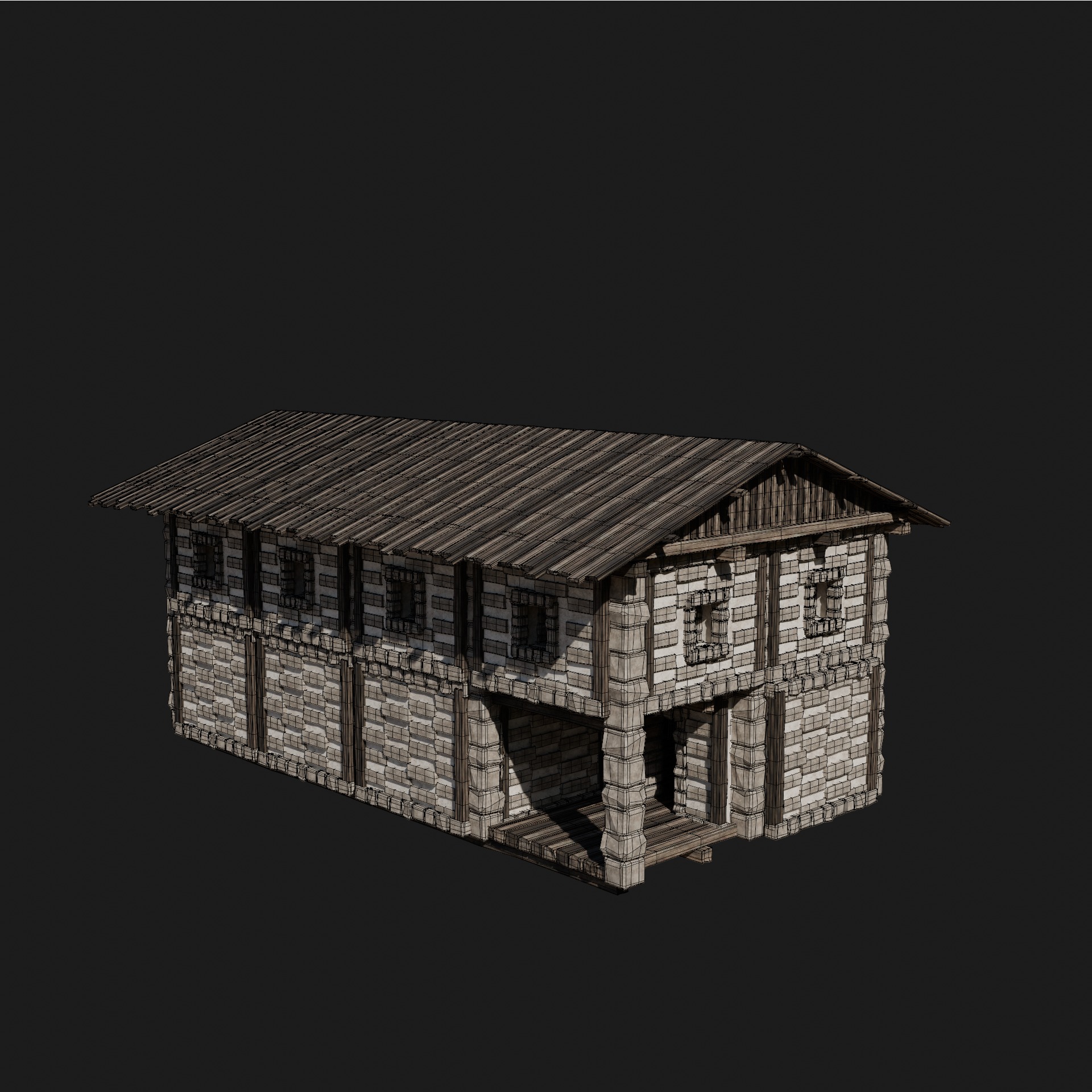 3D model VIKING FORT NORSE FORTRESS CASTLE WALLS WATCHTOWER BUILDINGS ...