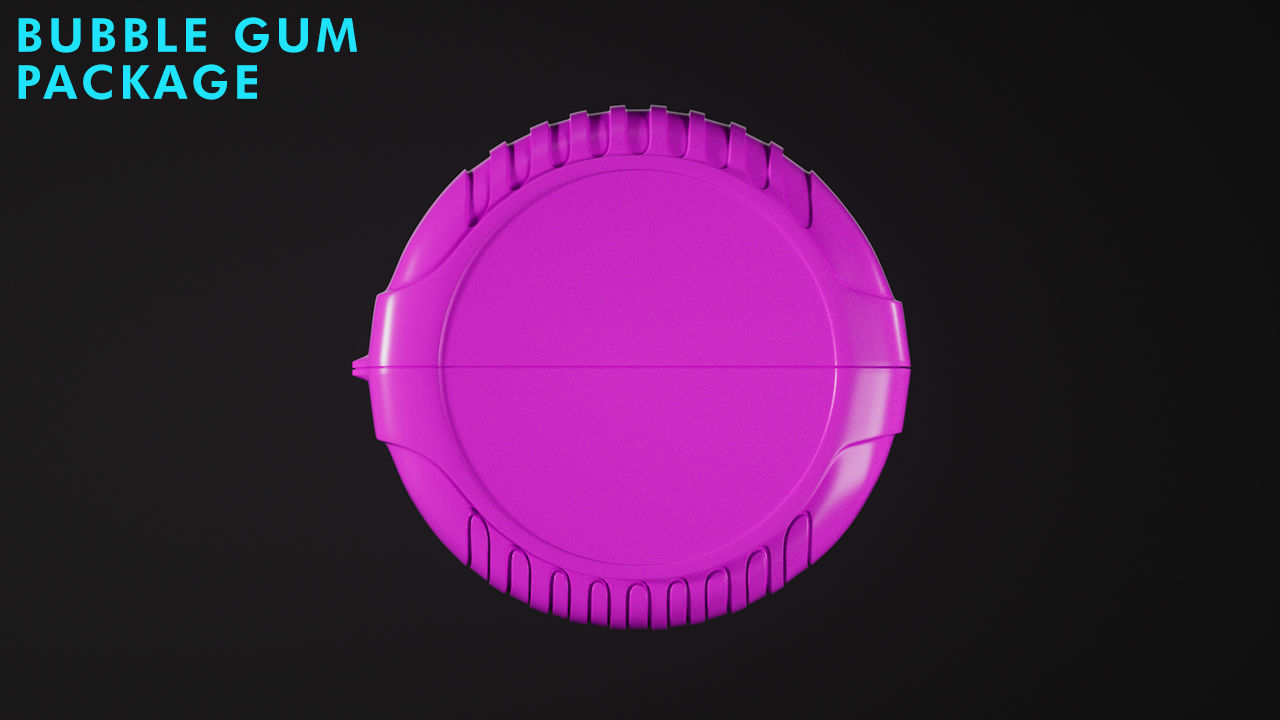 Bubble Gum Package Box Hubba Bubba 3D Model 3D model | CGTrader