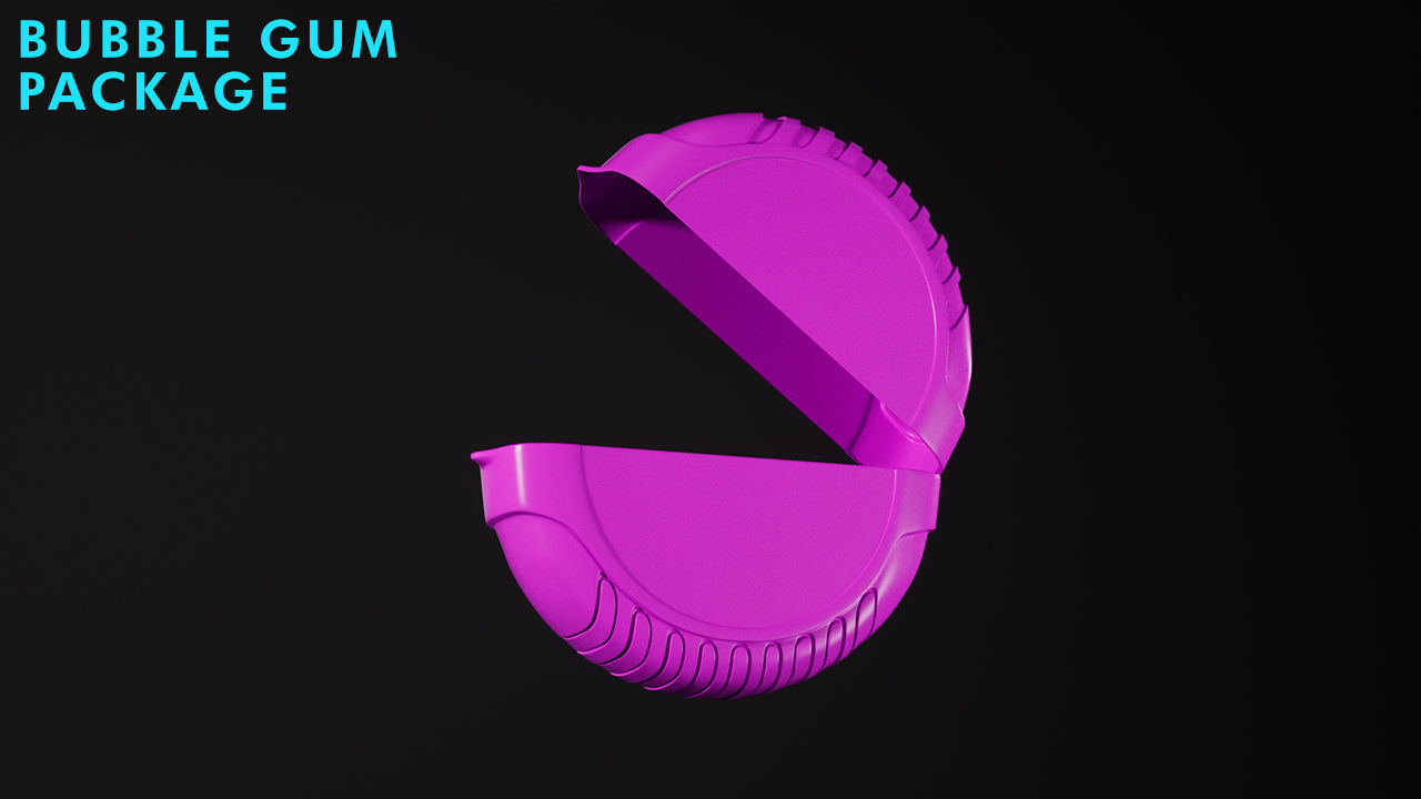 Bubble Gum Package Box Hubba Bubba 3D Model 3D model | CGTrader