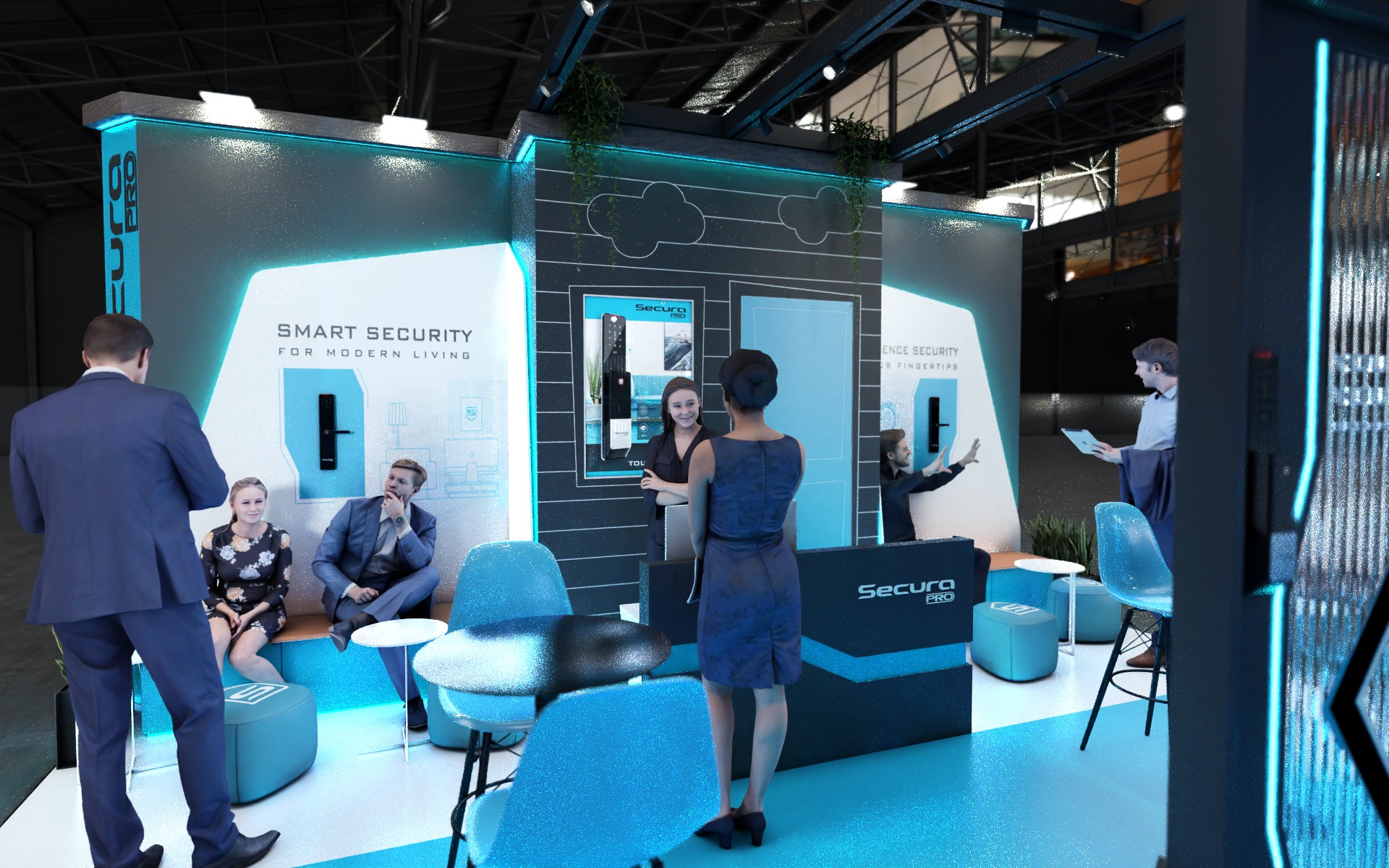 Home Security exhibition Stand 3D model | CGTrader