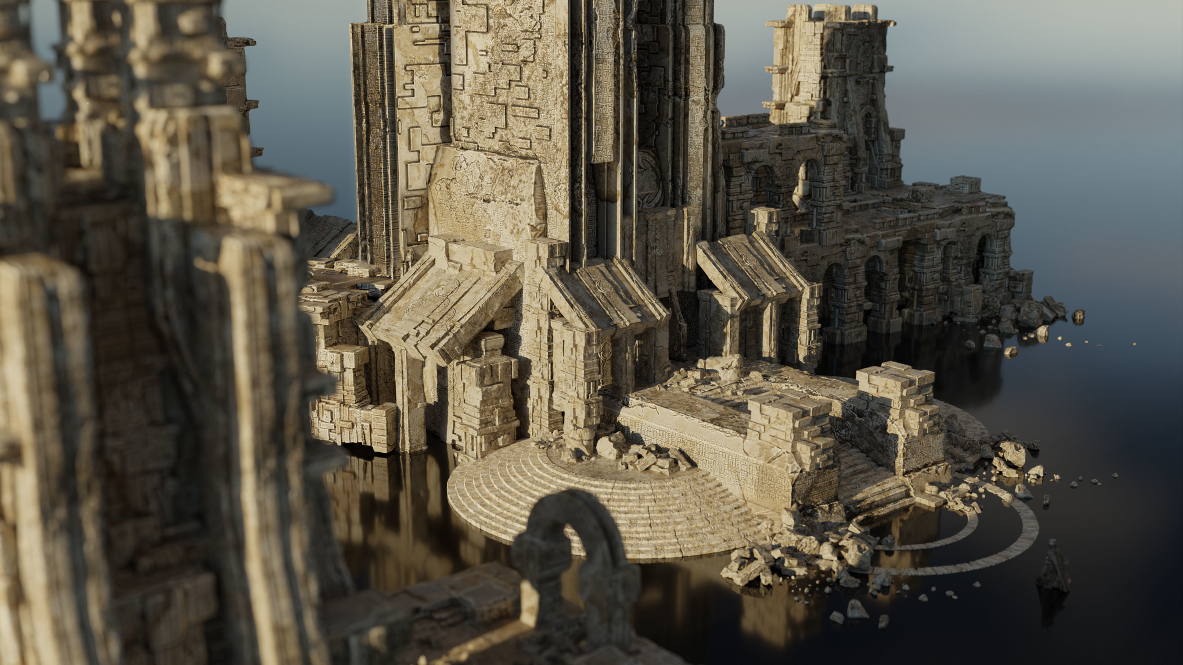 3D model Ancient temple - Ultimate - Old ruins - 3D Kitbash Asset Pack ...