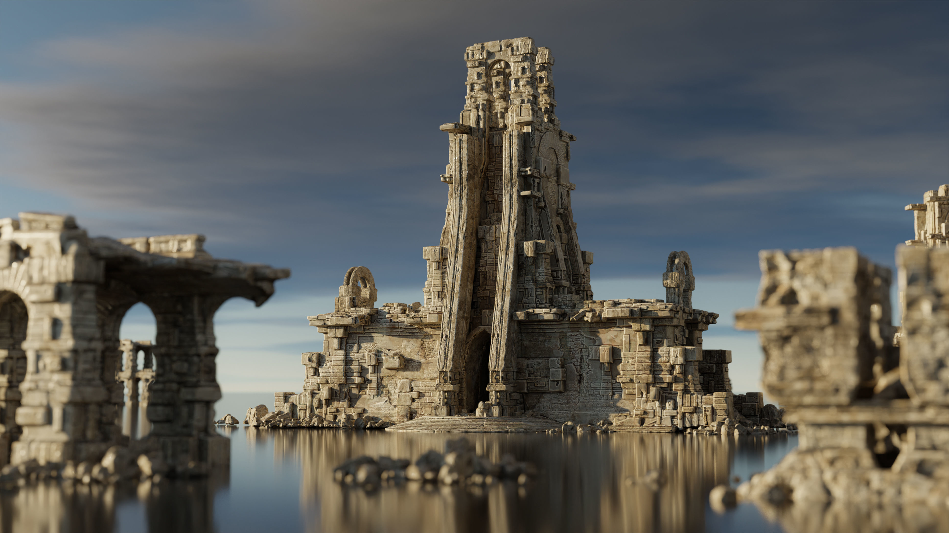 3D model Ancient temple - Ultimate - Old ruins - 3D Kitbash Asset Pack ...