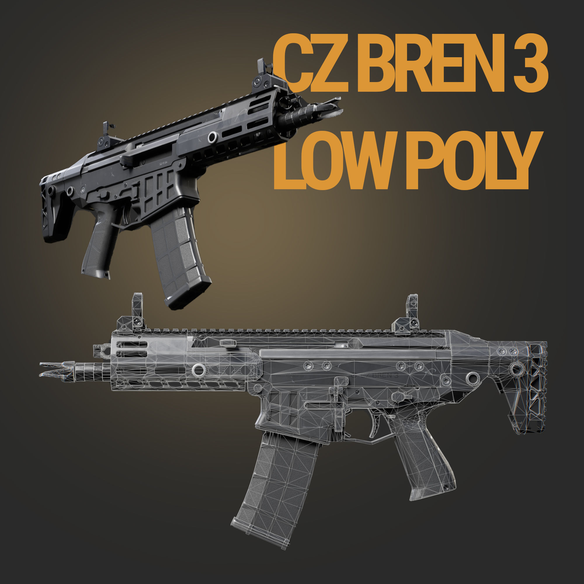 3D model CZ Bren 3 VR / AR / low-poly | CGTrader