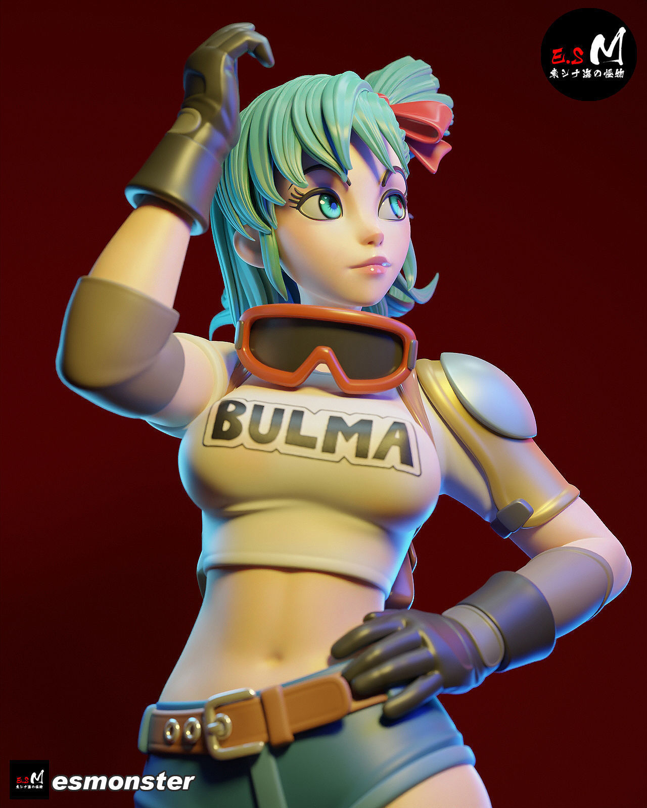 Bulma P2 - Dragon Ball CHARACTER BY ESM 3D model 3D printable | CGTrader
