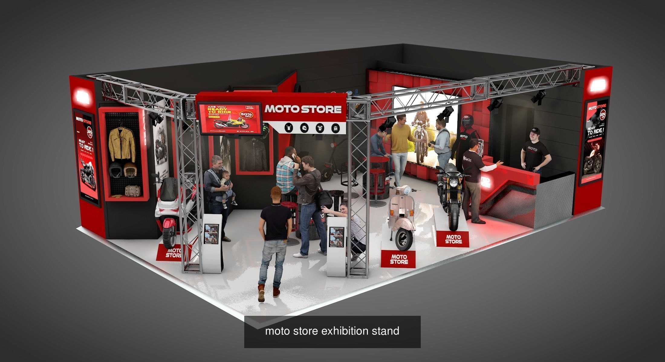 Mega Pack 20 trade show exhibition Stand booths 3d models 3D Model ...