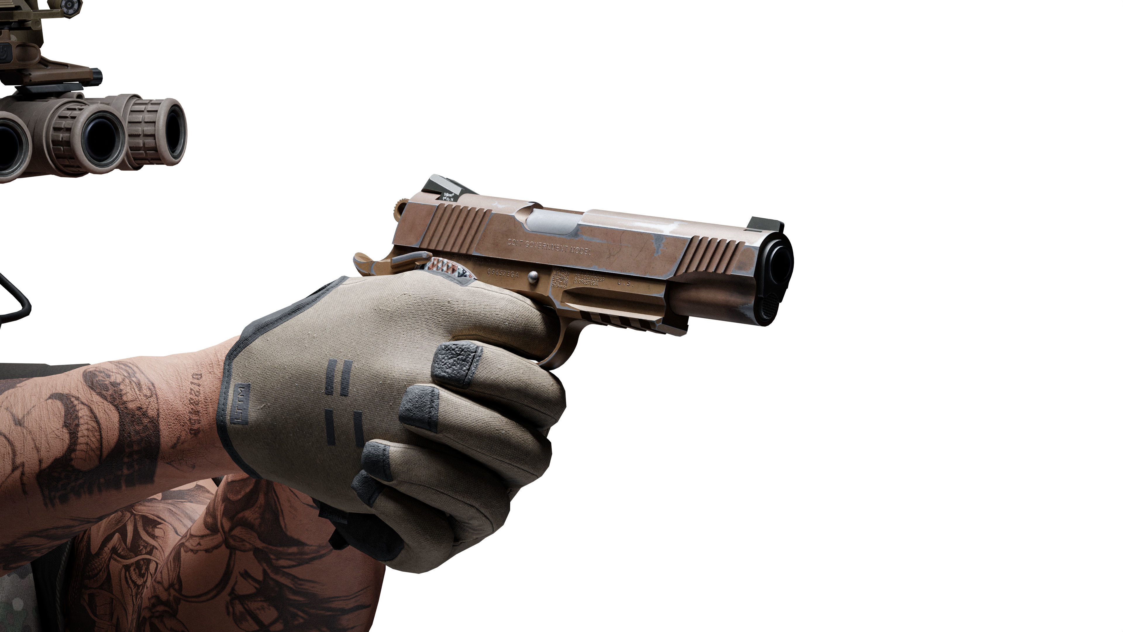 3D model COLT M45A1 1911 PISTOL VR / AR / low-poly | CGTrader