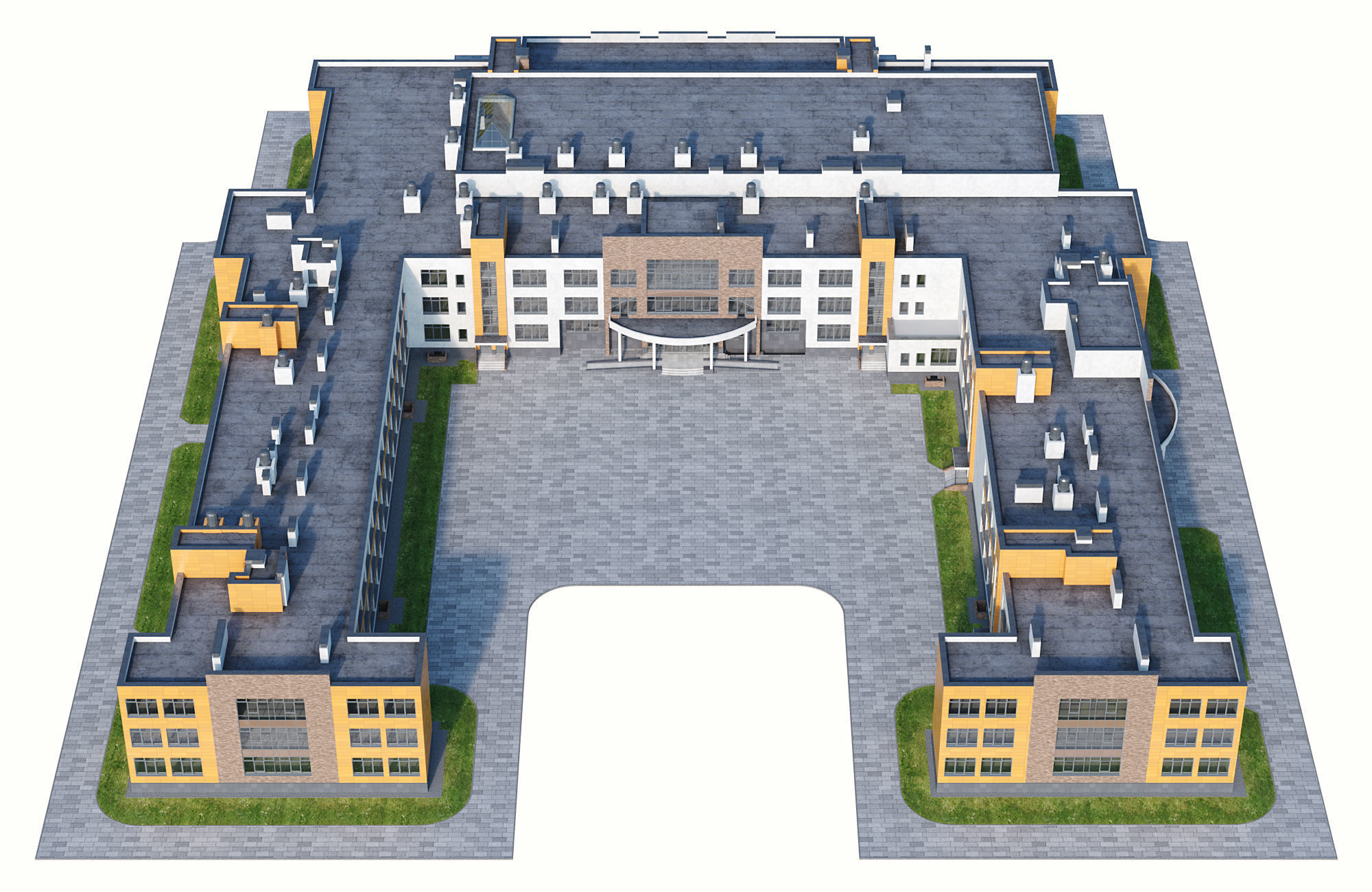 Modern school building 2 3D model | CGTrader