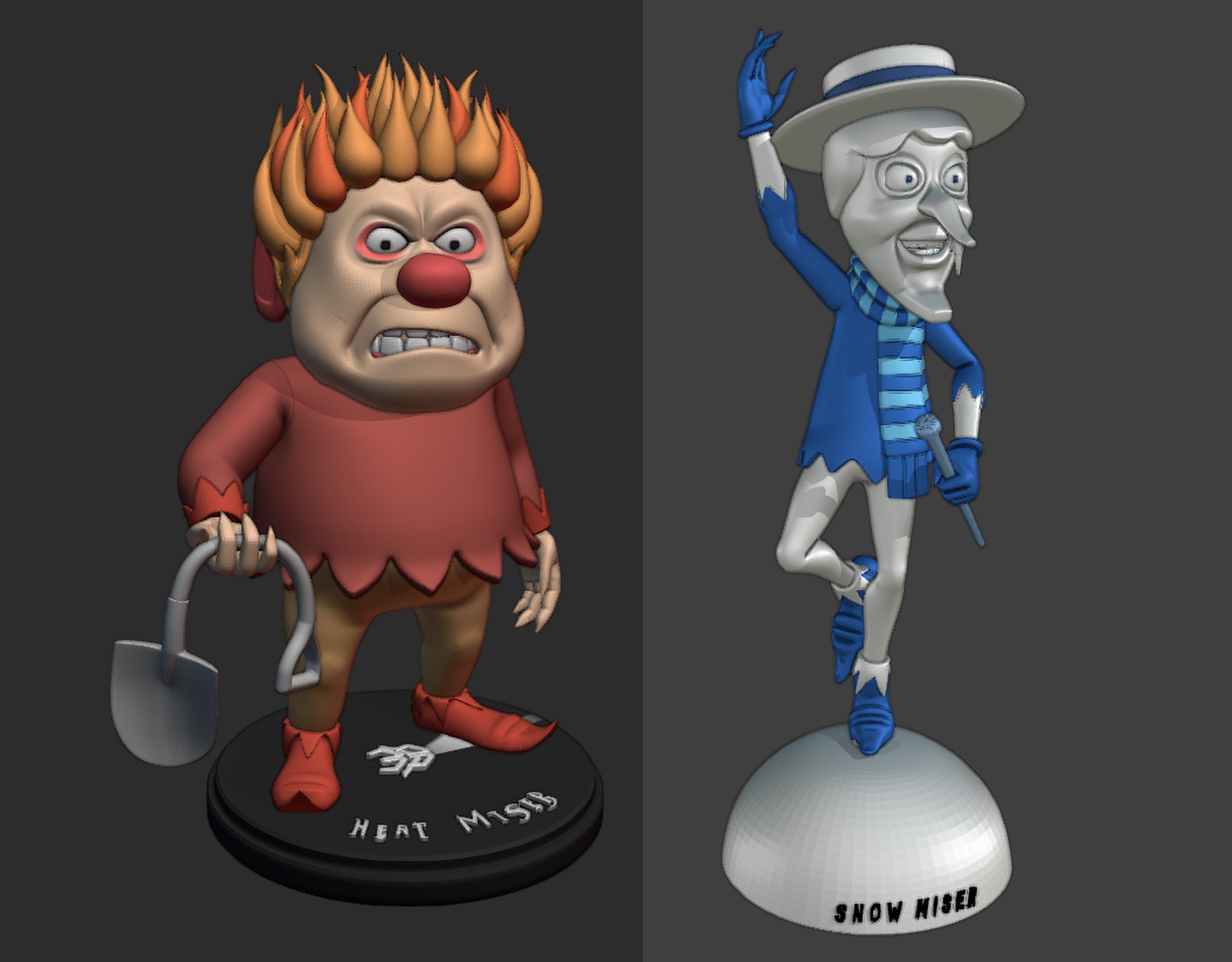 Heat Miser and Snow Miser 3D model 3D printable | CGTrader