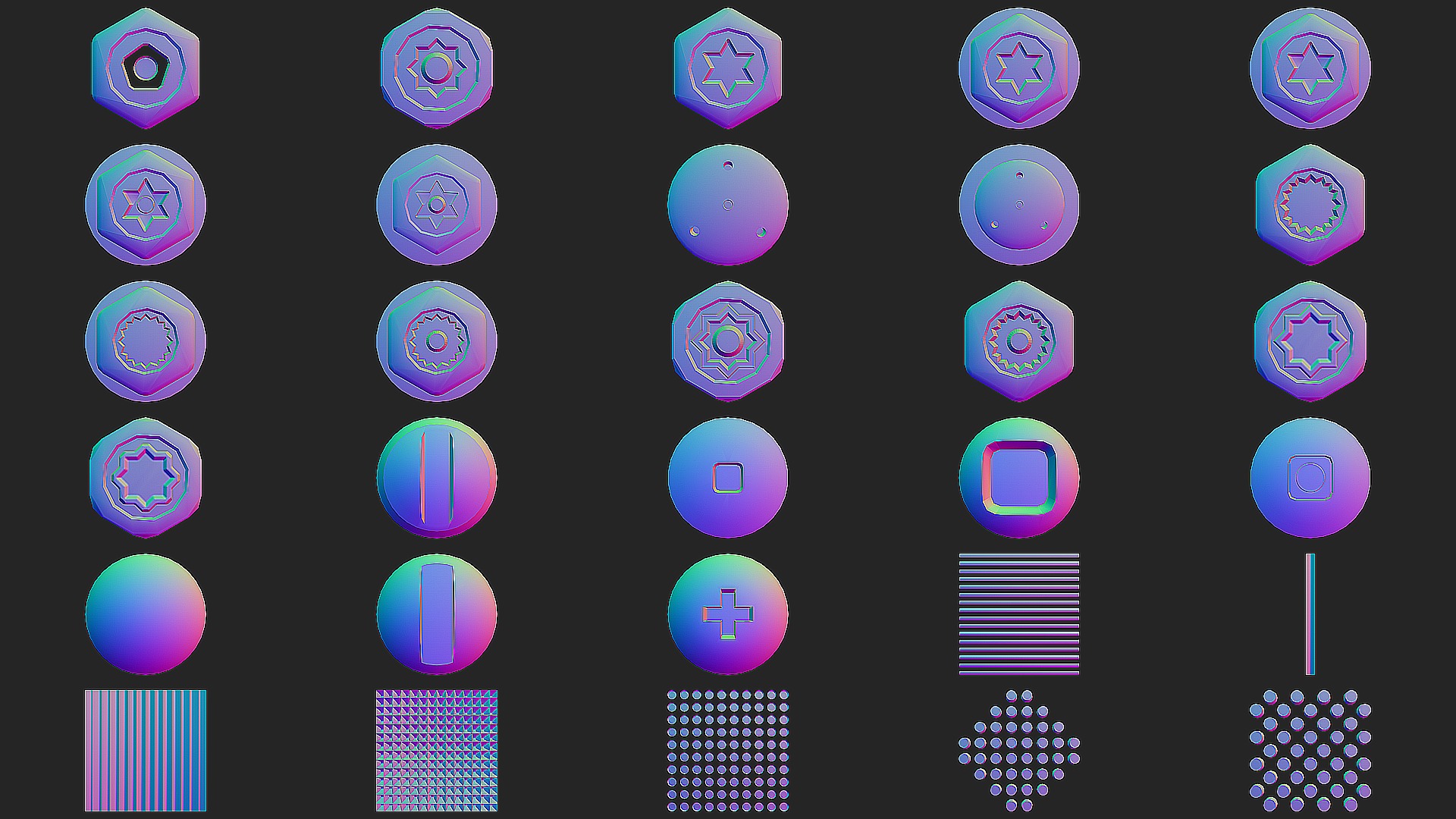 300 Substance Painter Stamp and Decals 2k normal maps Texture | CGTrader