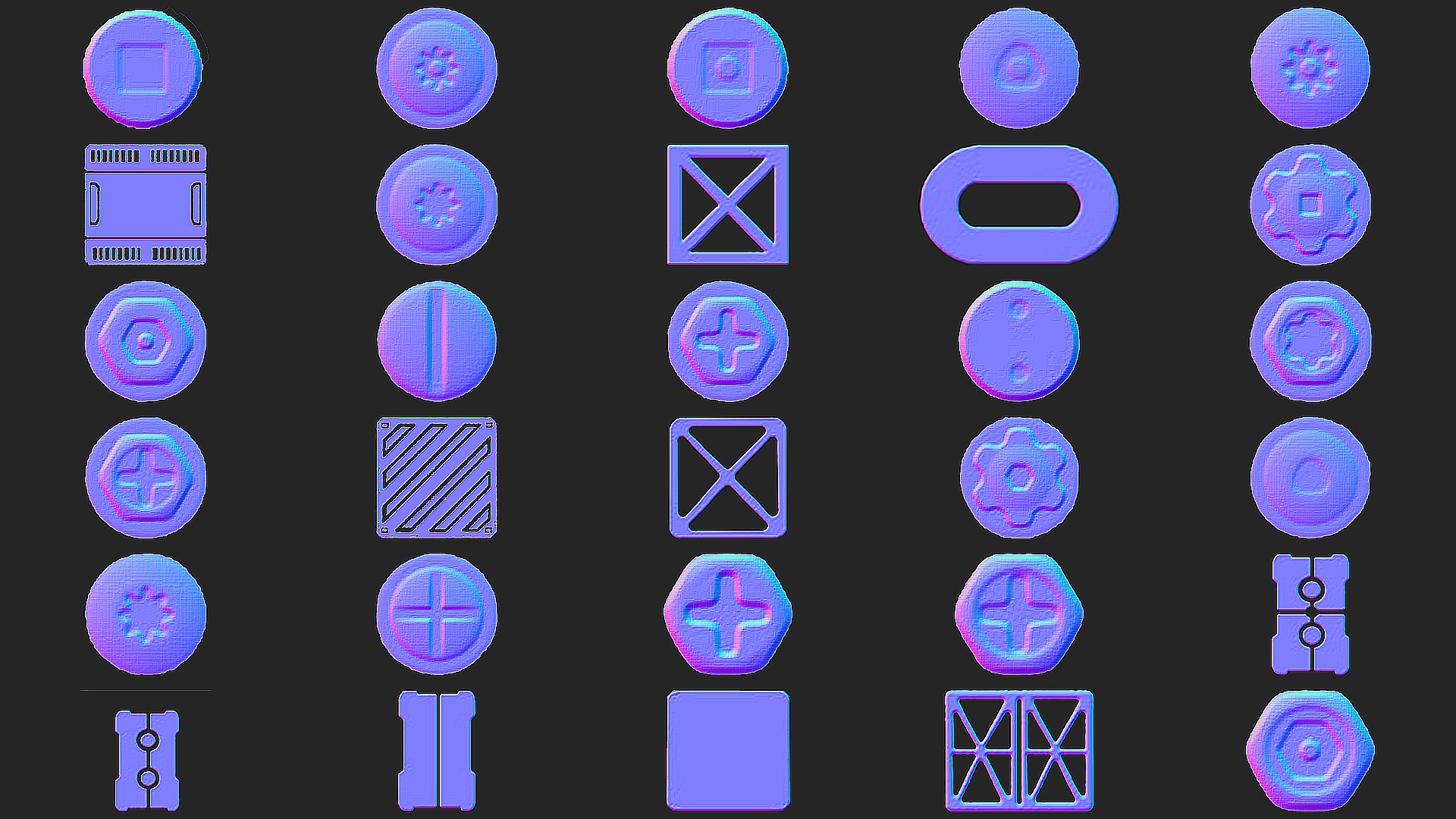 300 Substance Painter Stamp and Decals 2k normal maps Texture | CGTrader