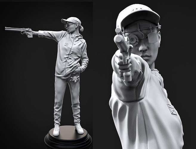 olympic shooting free 3D model 3D printable | CGTrader