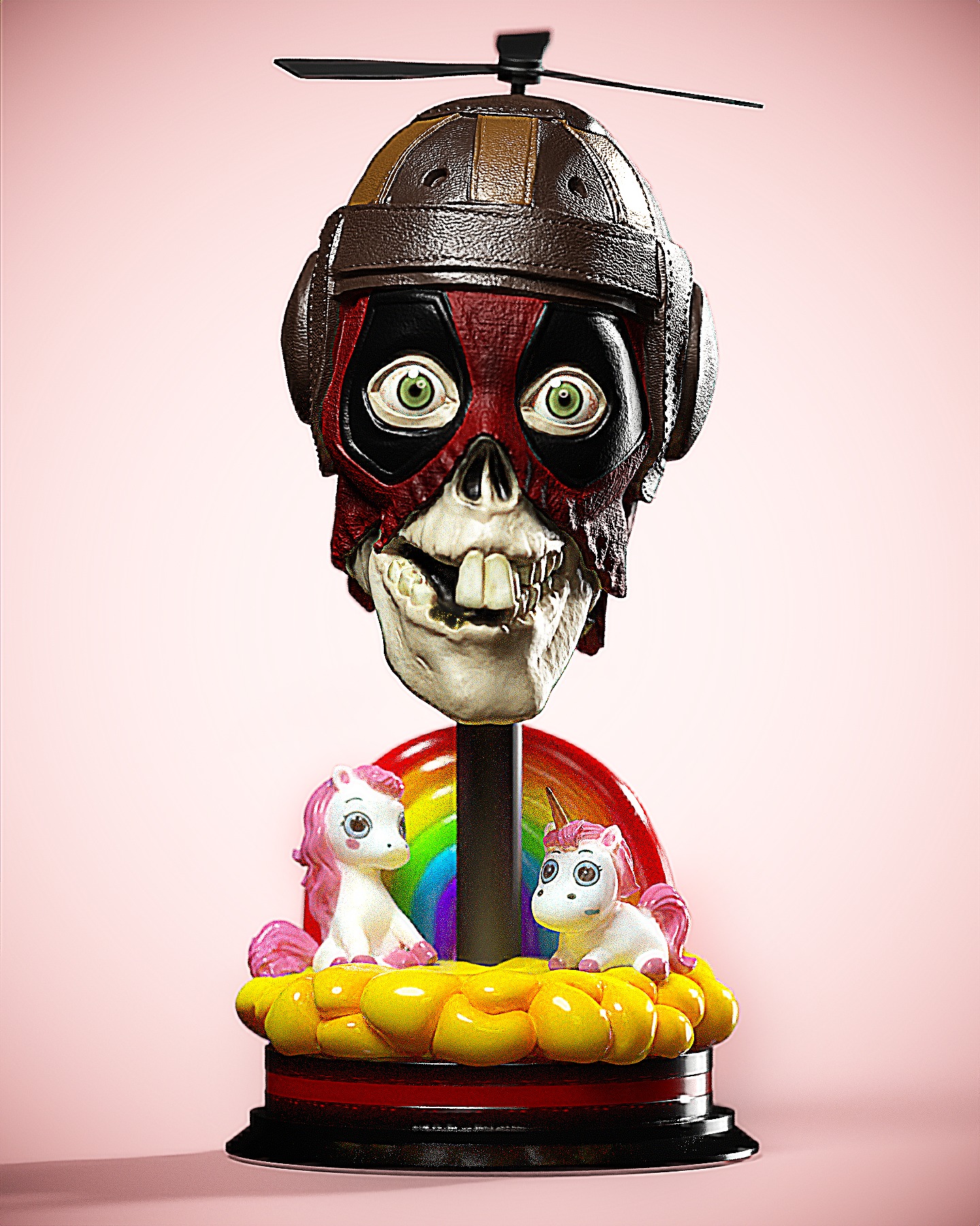 headpool deadpool deadpool and wolverine head 3D model 3D printable ...