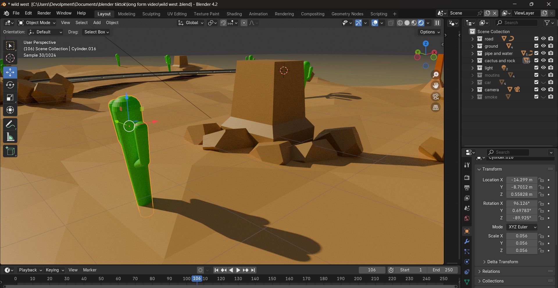 Low poly road in orange desert free VR / AR / low-poly 3D model ...