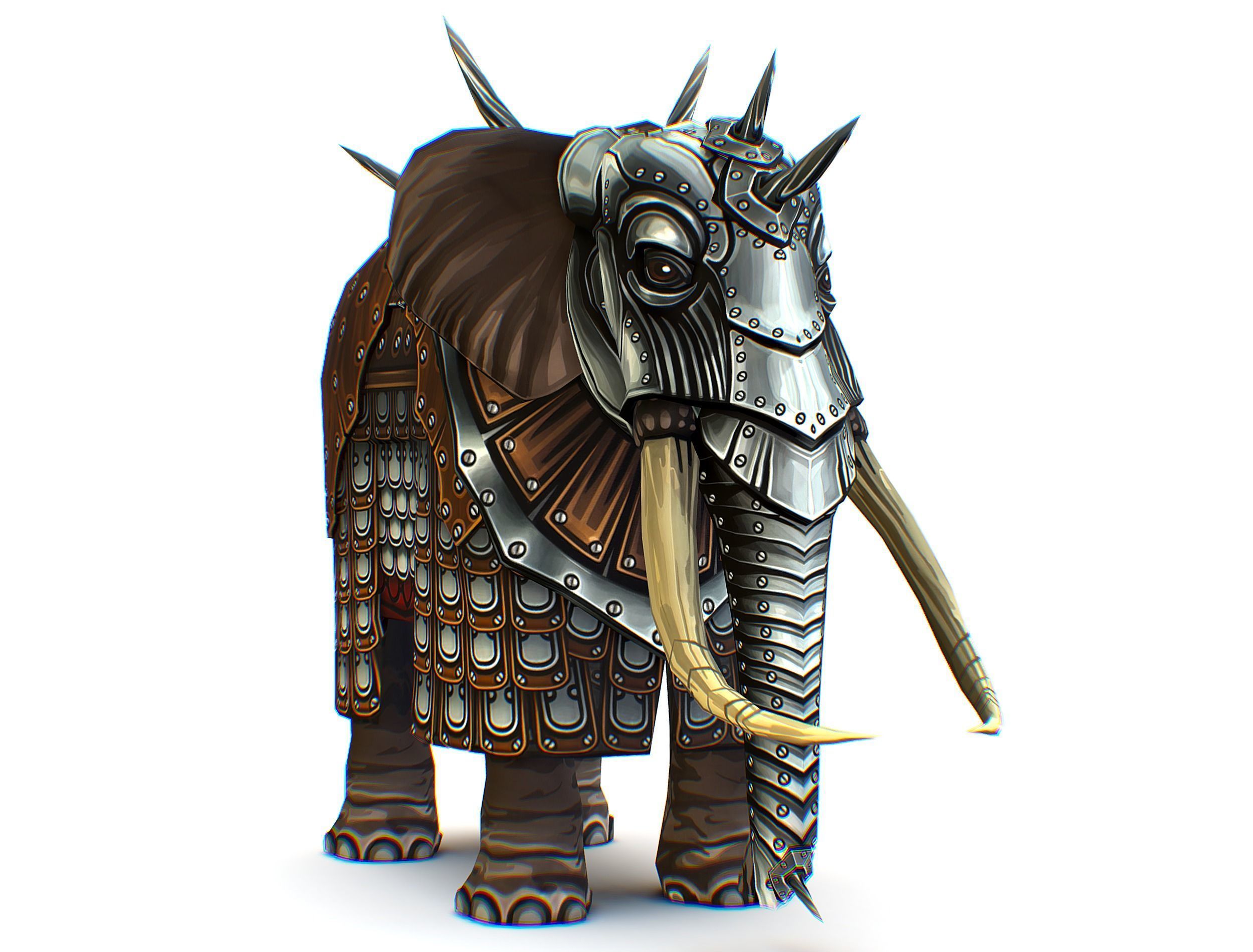 3D model Indian Battle Elephant Heavy Armor VR / AR / low-poly | CGTrader