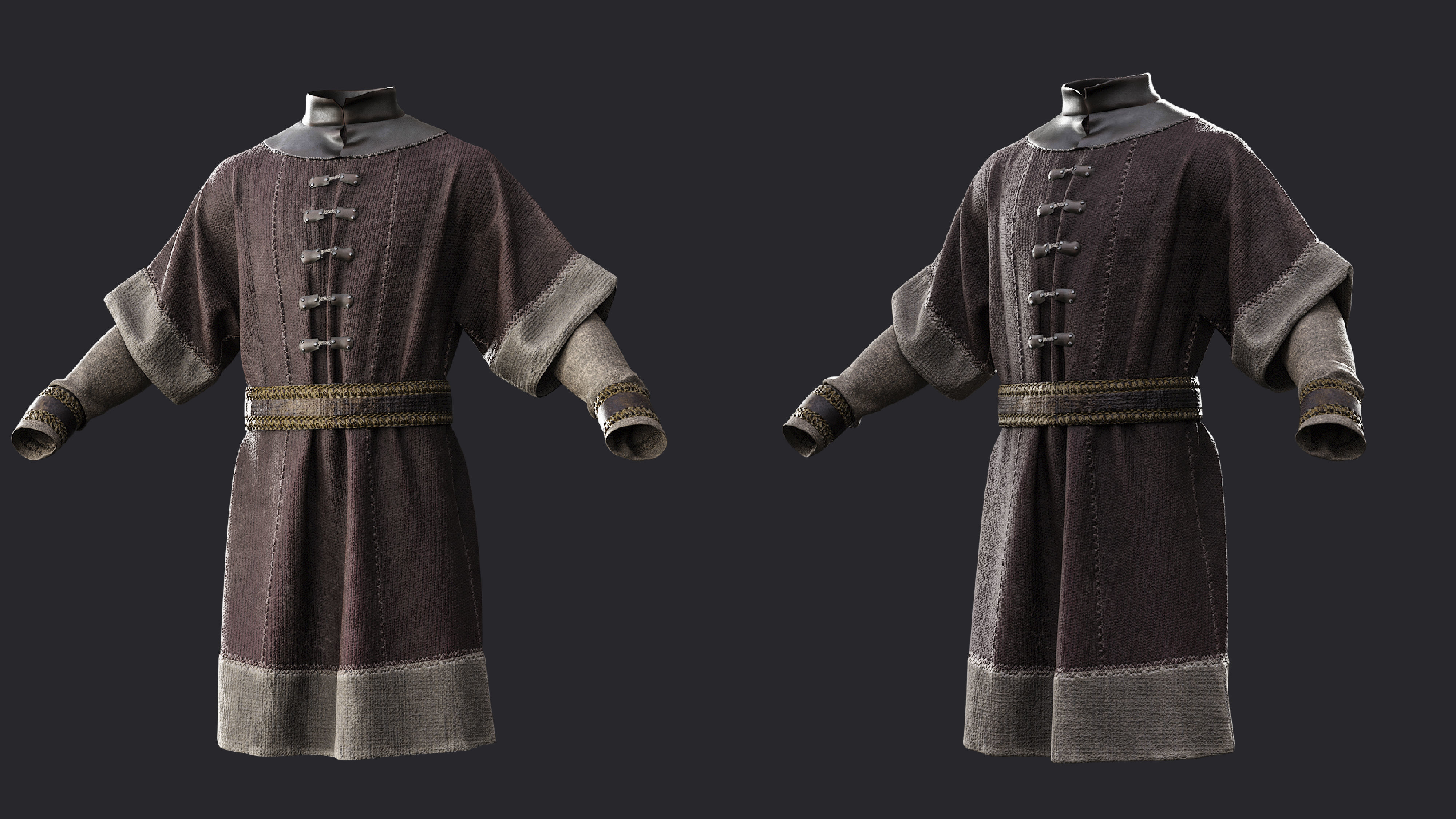 3D medieval Tunic character clothing free 3D model | CGTrader