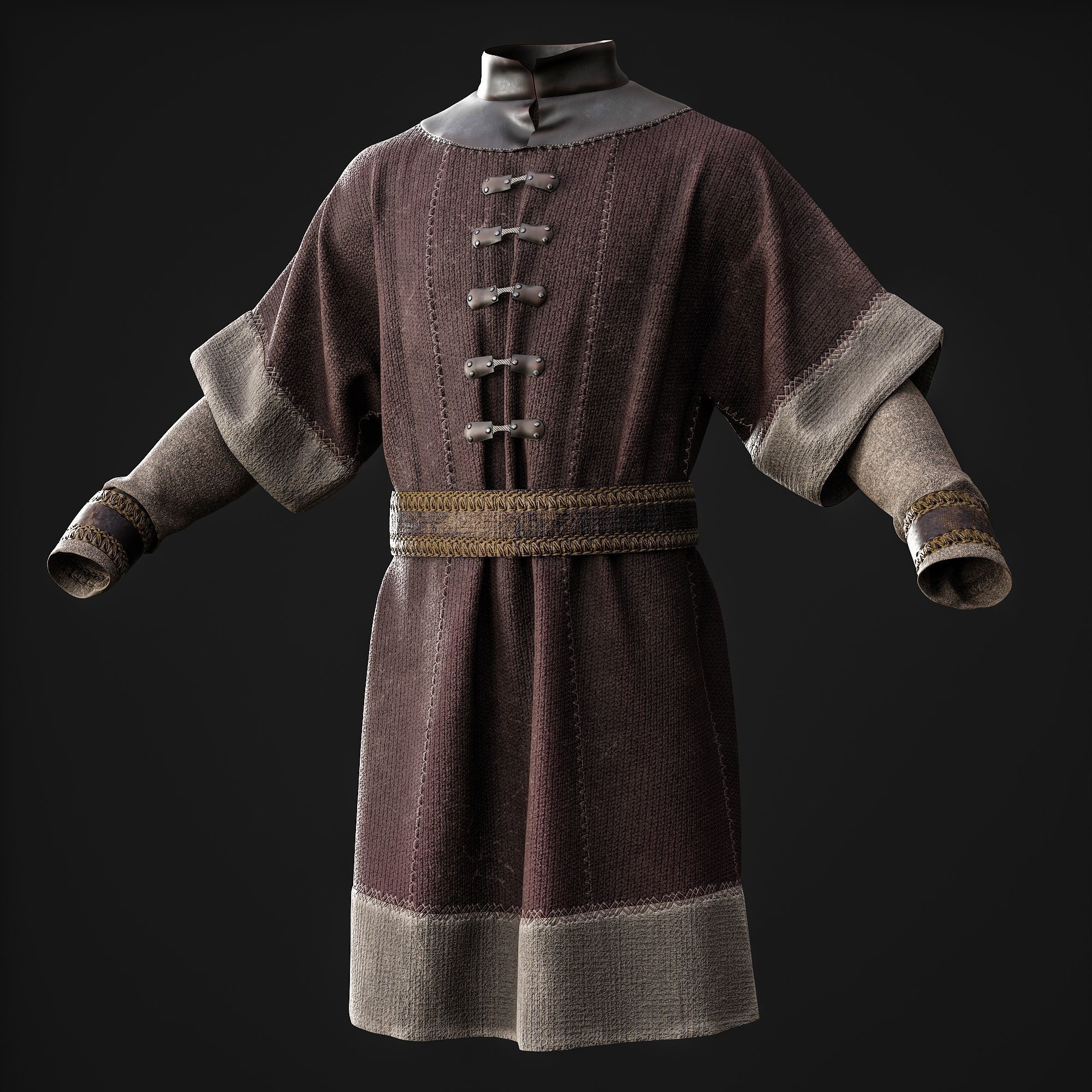 3D medieval Tunic character clothing free 3D model | CGTrader