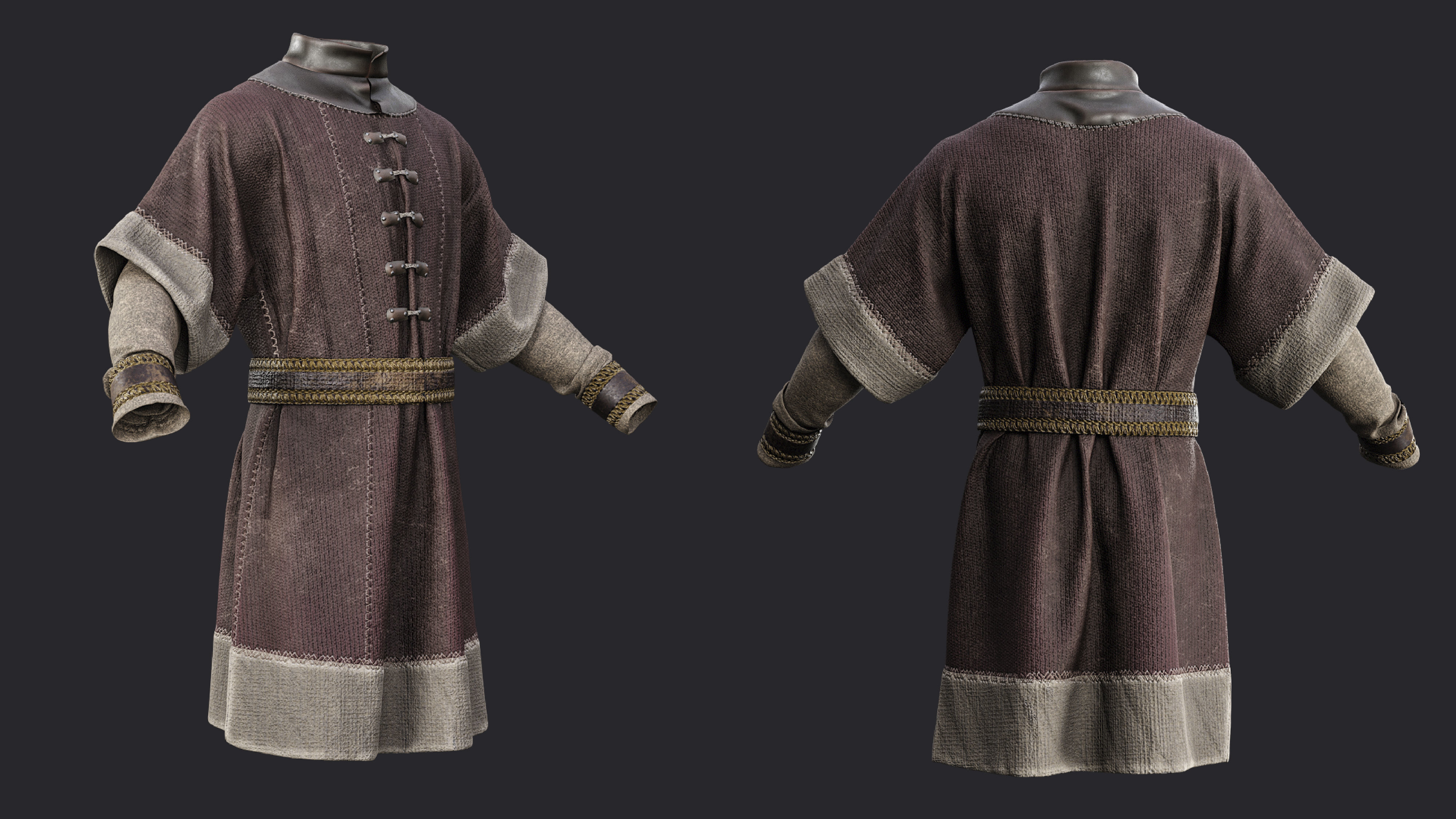 3D medieval Tunic character clothing free 3D model | CGTrader