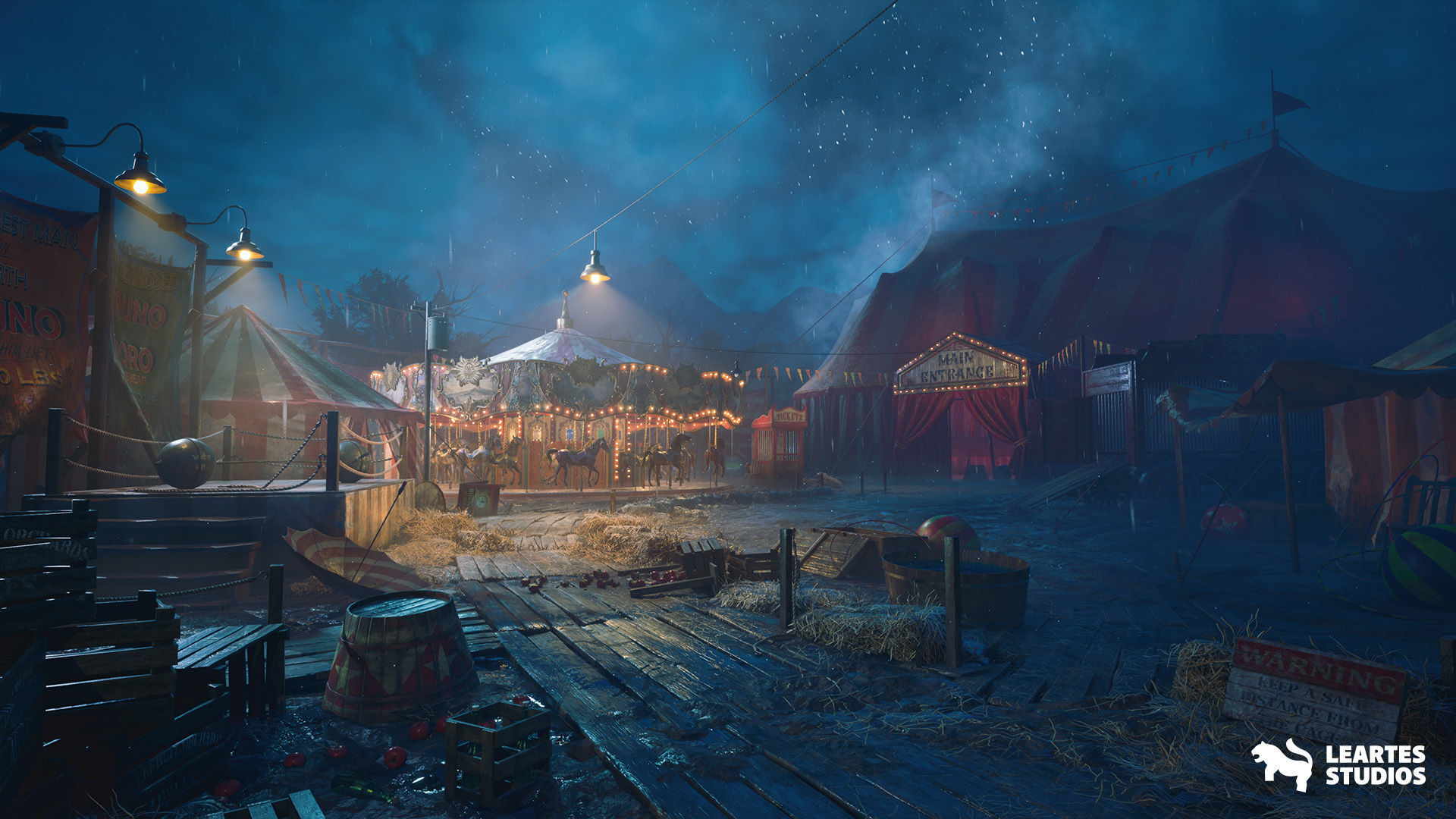 3D model The Carnival Environment Post Apocalyptic Circus Amusement ...