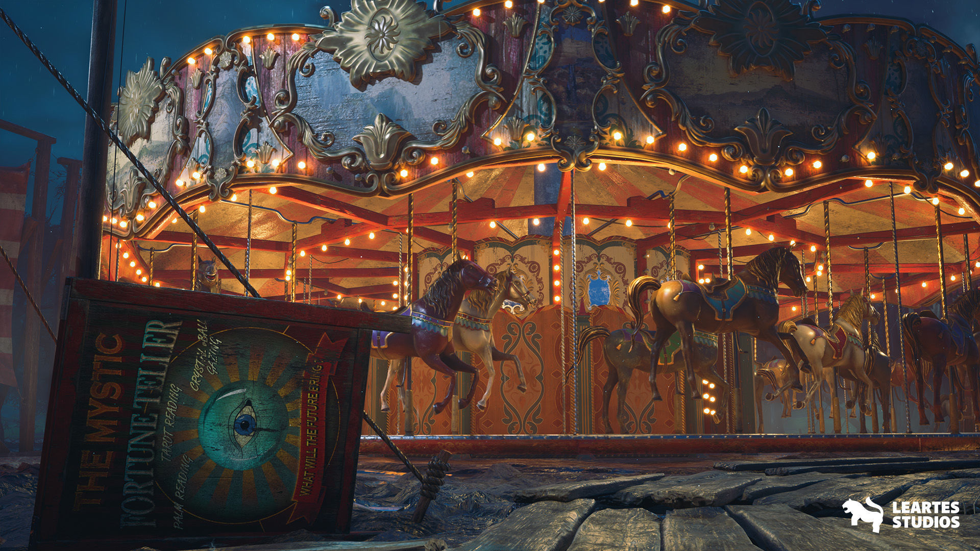 3D model The Carnival Environment Post Apocalyptic Circus Amusement ...