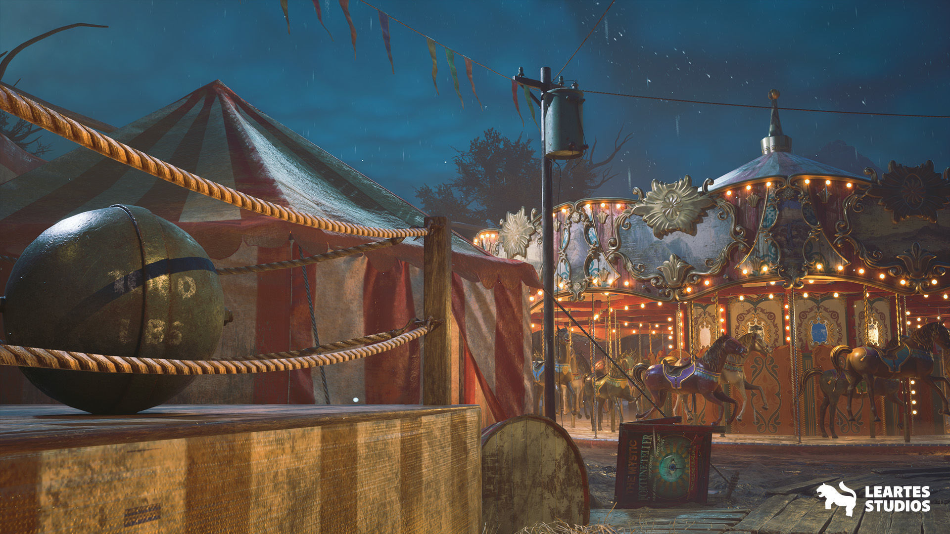 3D model The Carnival Environment Post Apocalyptic Circus Amusement ...