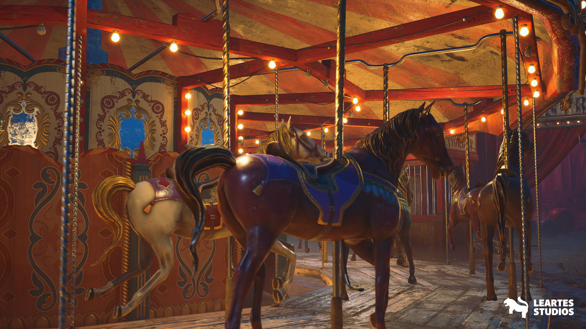 3D model The Carnival Environment Post Apocalyptic Circus Amusement ...