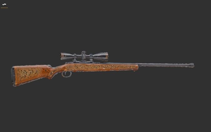 long range rifle free 3D model | CGTrader