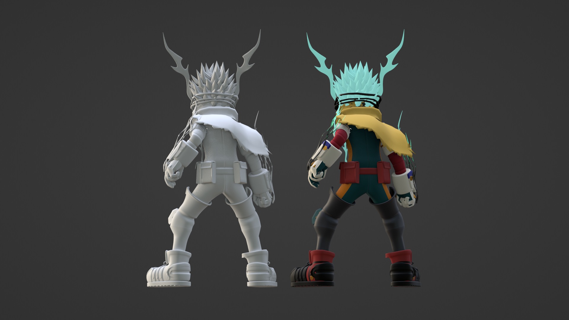 Izuku Midoriya - Deku - My Hero Academia 3D model rigged | CGTrader