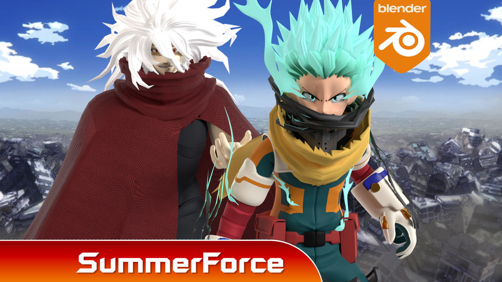 Izuku Midoriya - Deku - My Hero Academia 3D model rigged | CGTrader