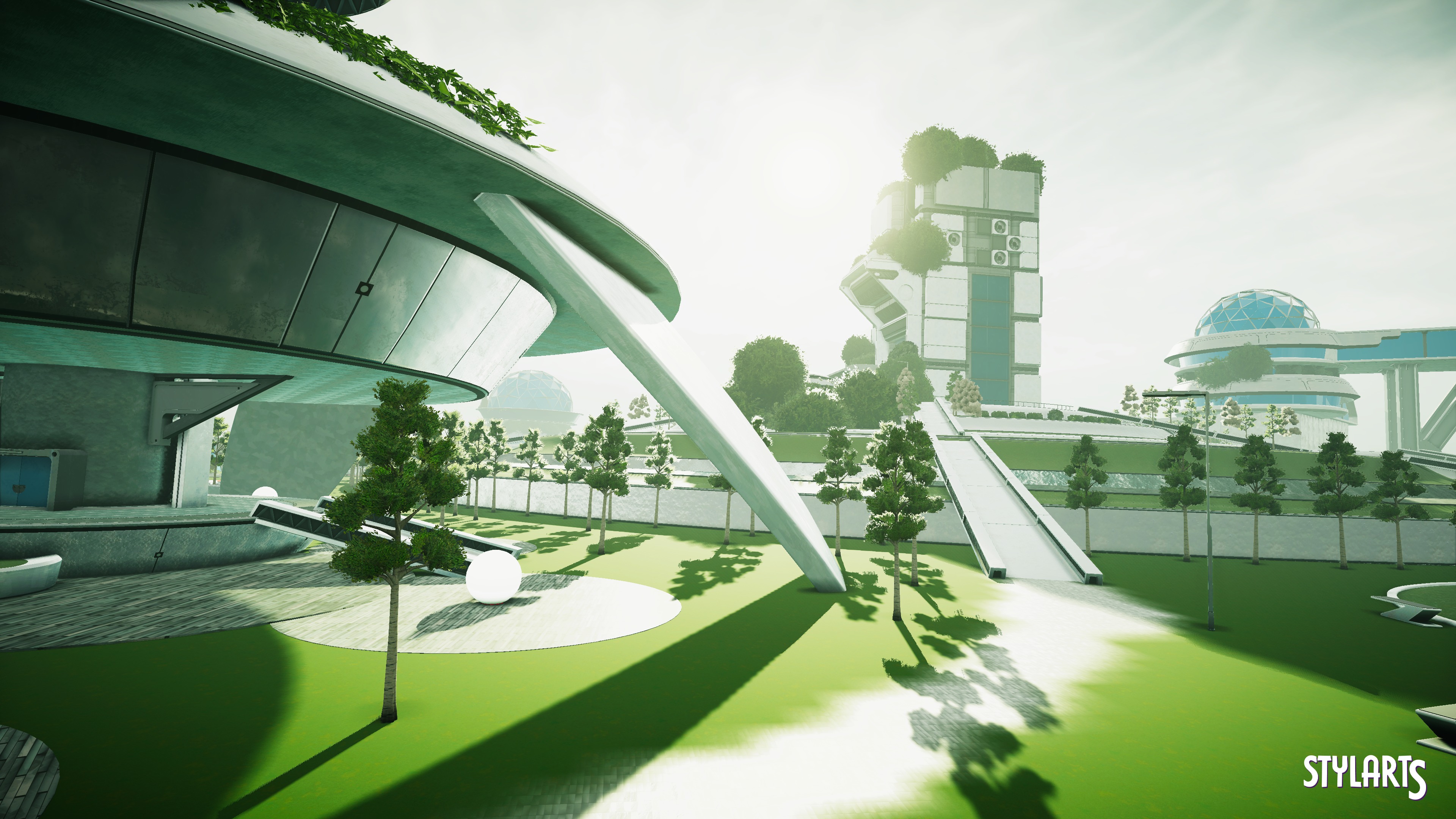 3D model Stylized Solarpunk City VR / AR / low-poly | CGTrader