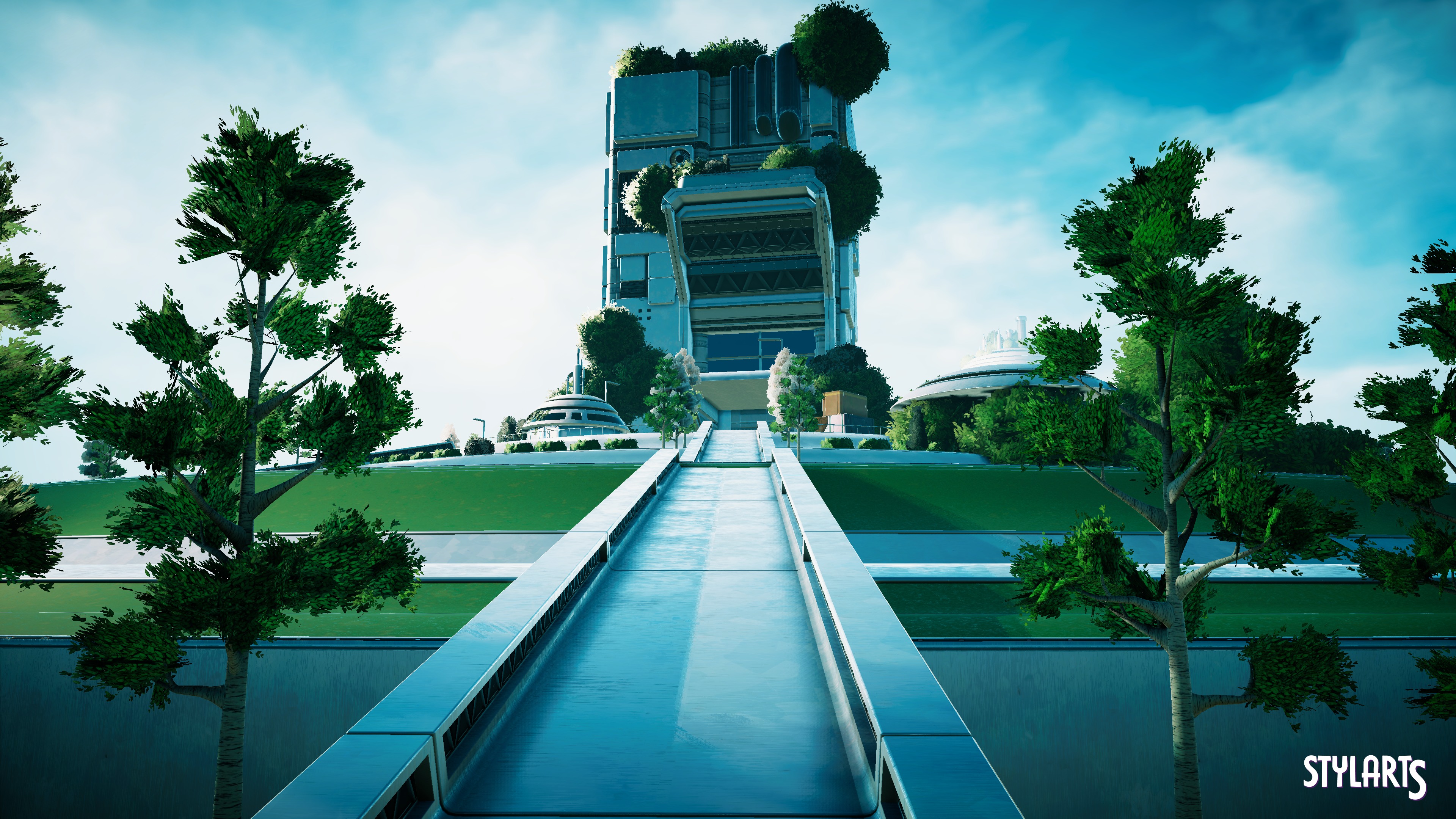 3D model Stylized Solarpunk City VR / AR / low-poly | CGTrader