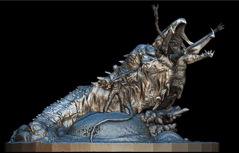 Tremors Burt vs African Graboid 3D model | CGTrader