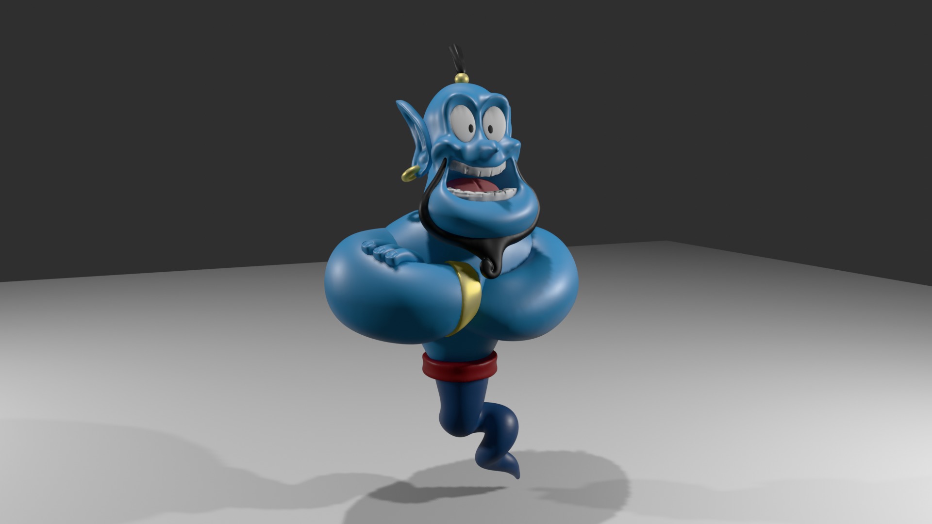 aladdin genie disney 3D model 3D printable | CGTrader