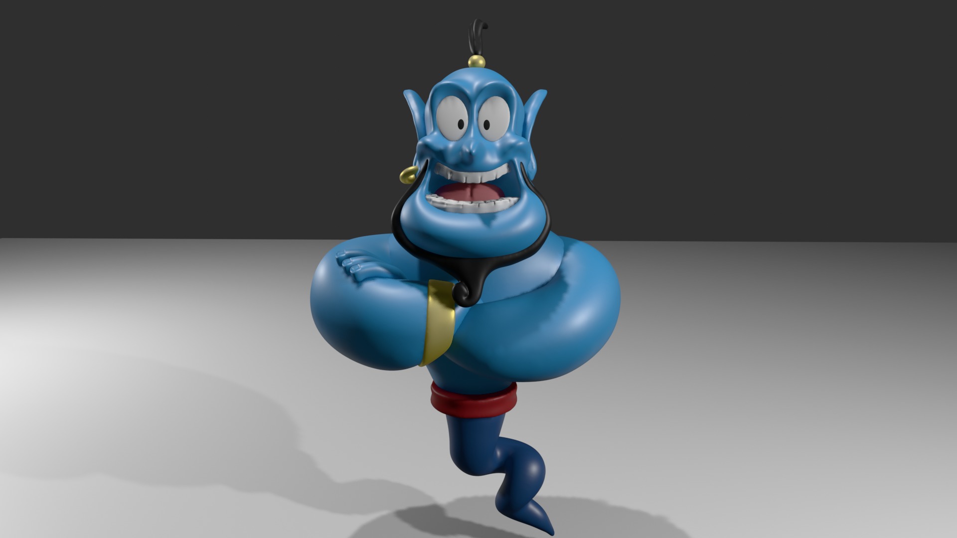 aladdin genie disney 3D model 3D printable | CGTrader
