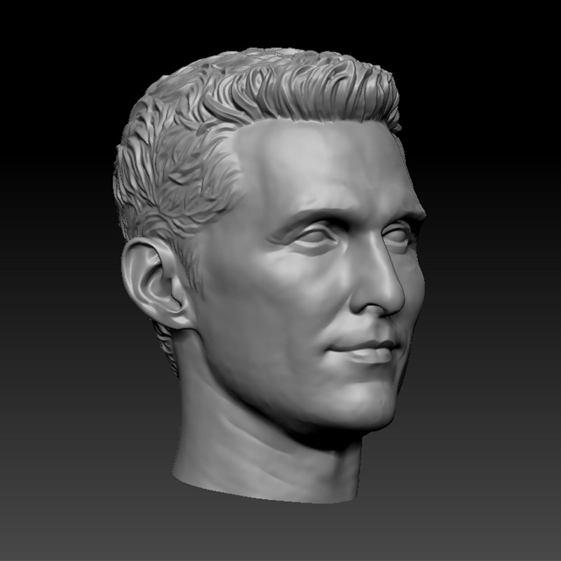 MATTHEW MCCONAUGHEY INTERSTELLAR HEAD SCULPTURE 3D PRINT MODEL 3D model ...