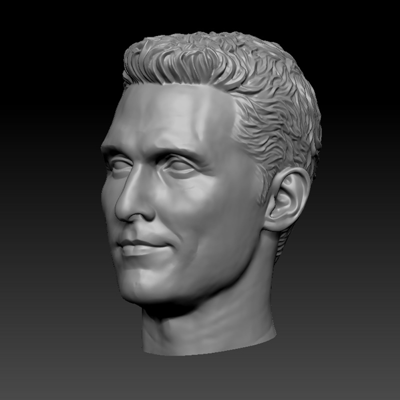 MATTHEW MCCONAUGHEY INTERSTELLAR HEAD SCULPTURE 3D PRINT MODEL 3D model ...