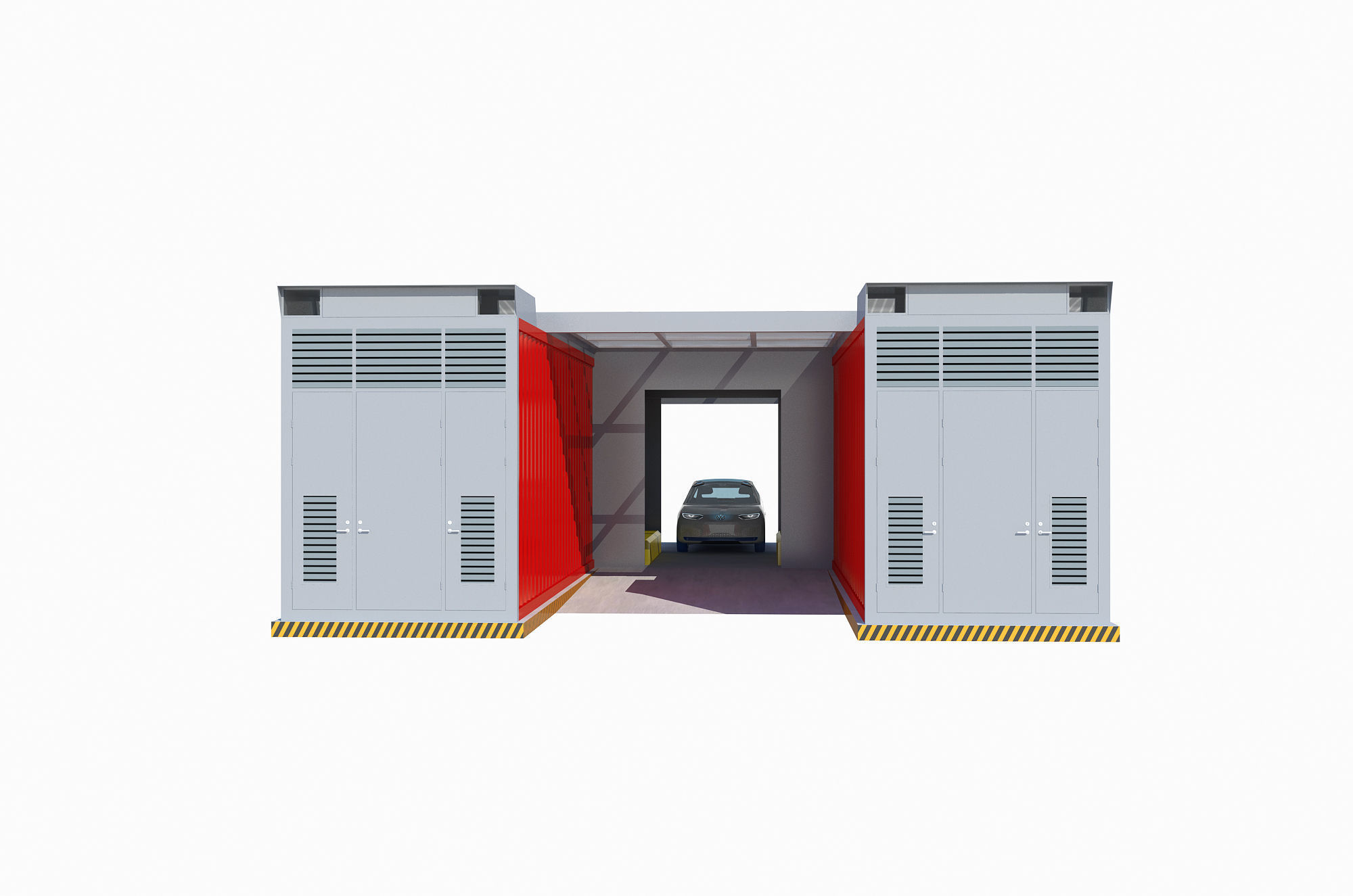 electric vehicle charging and swapping station 3D model | CGTrader