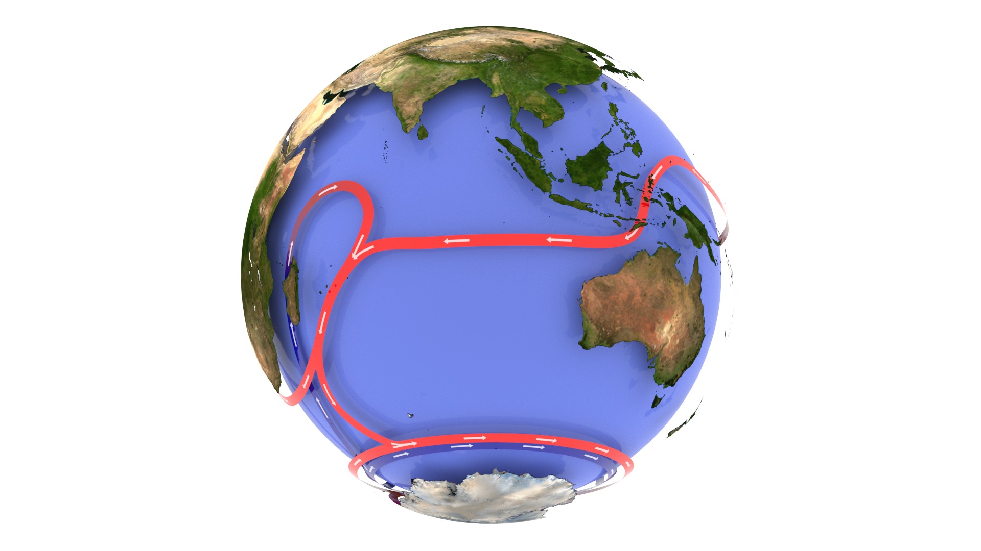 Thermohaline circulation - Static arrows 3D model | CGTrader