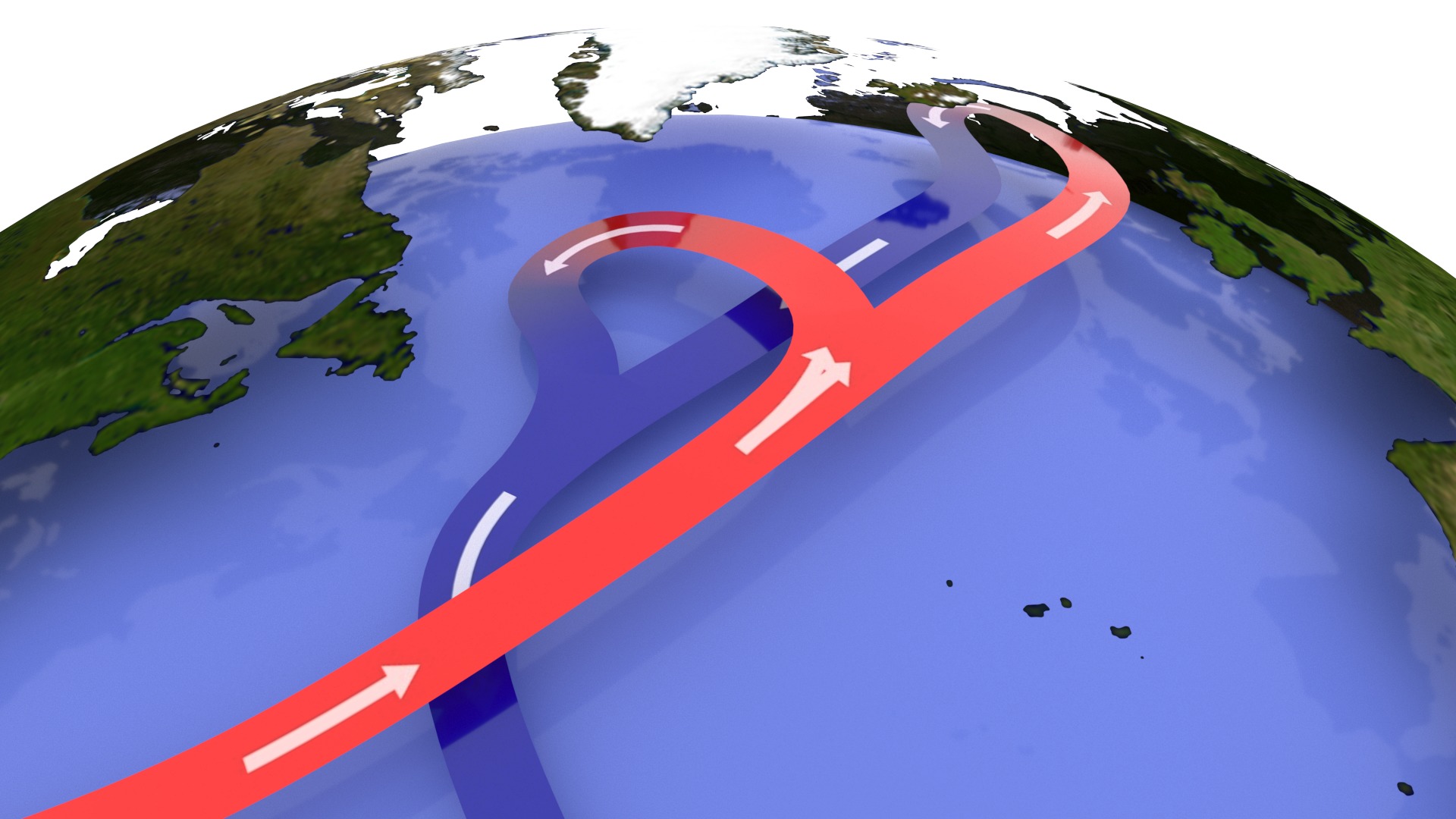 Thermohaline circulation - Static arrows 3D model | CGTrader