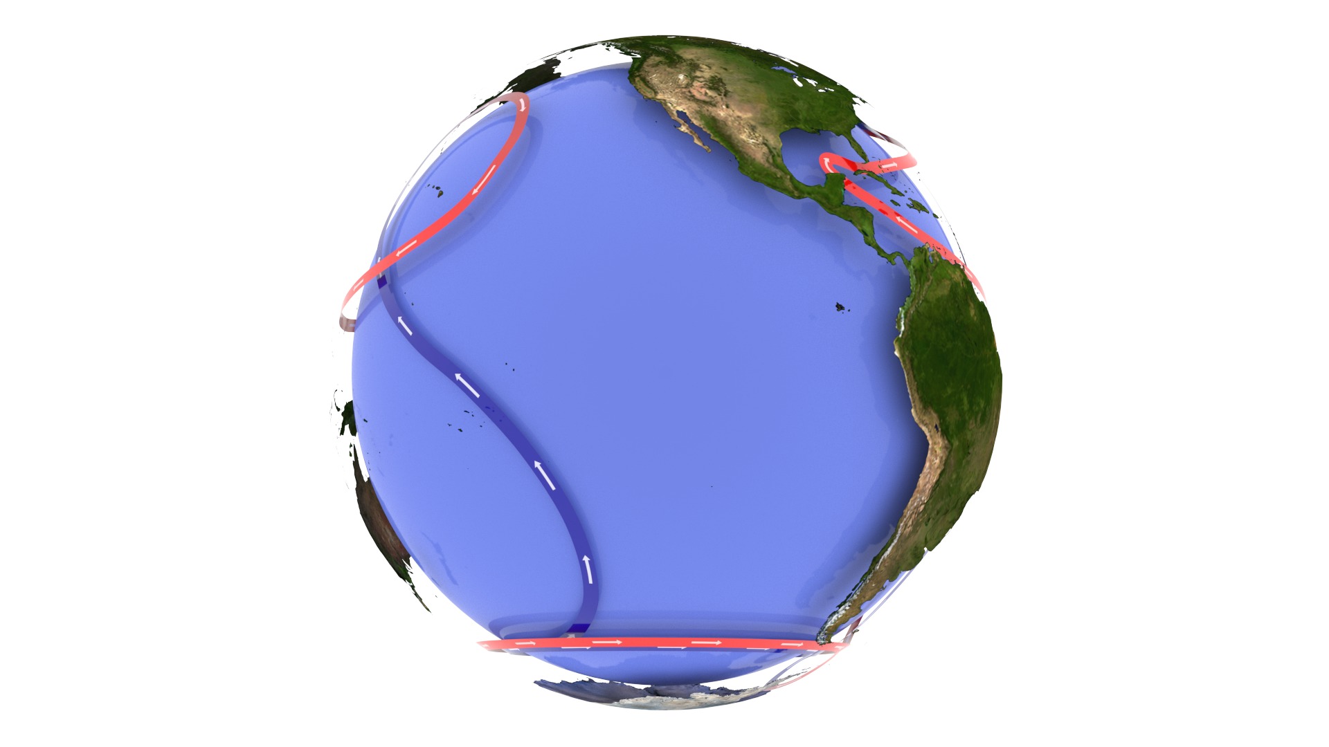 Thermohaline circulation - Static arrows 3D model | CGTrader