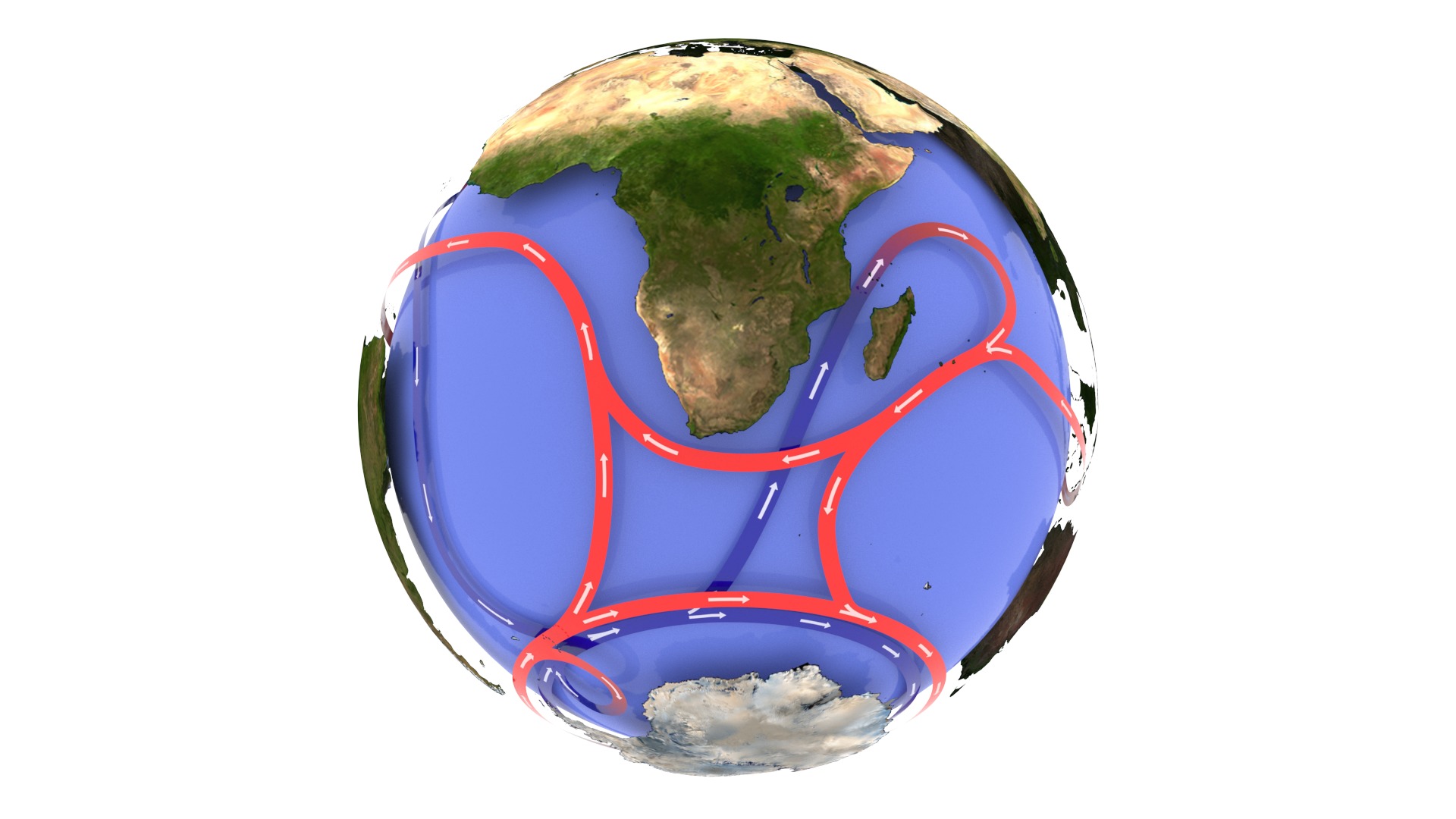 Thermohaline circulation - Static arrows 3D model | CGTrader