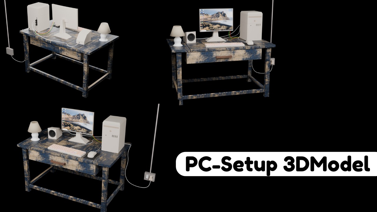 3D model pc-setup 3D-model VR / AR / low-poly | CGTrader