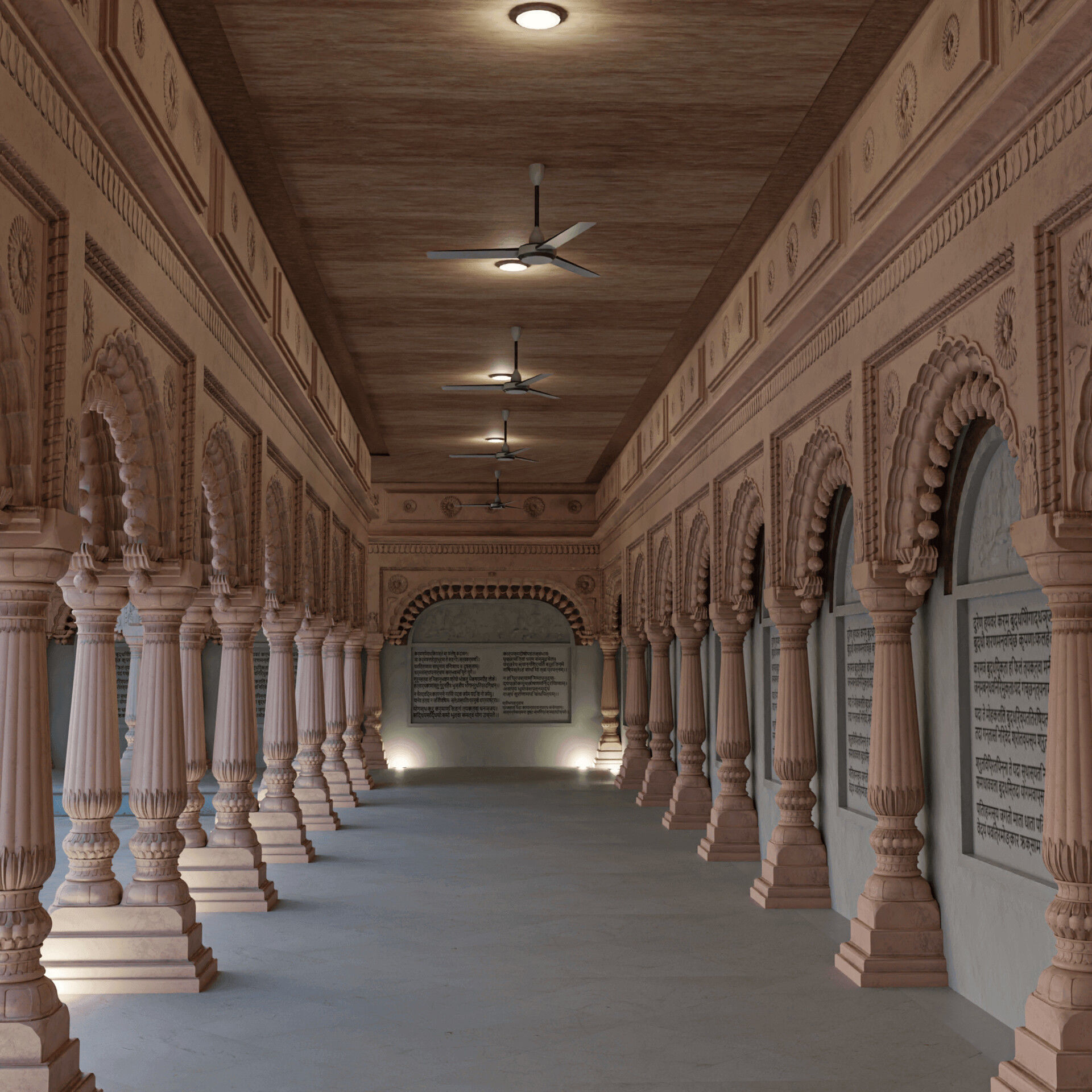 3D model Temple Gate and Courtyard VR / AR / low-poly | CGTrader