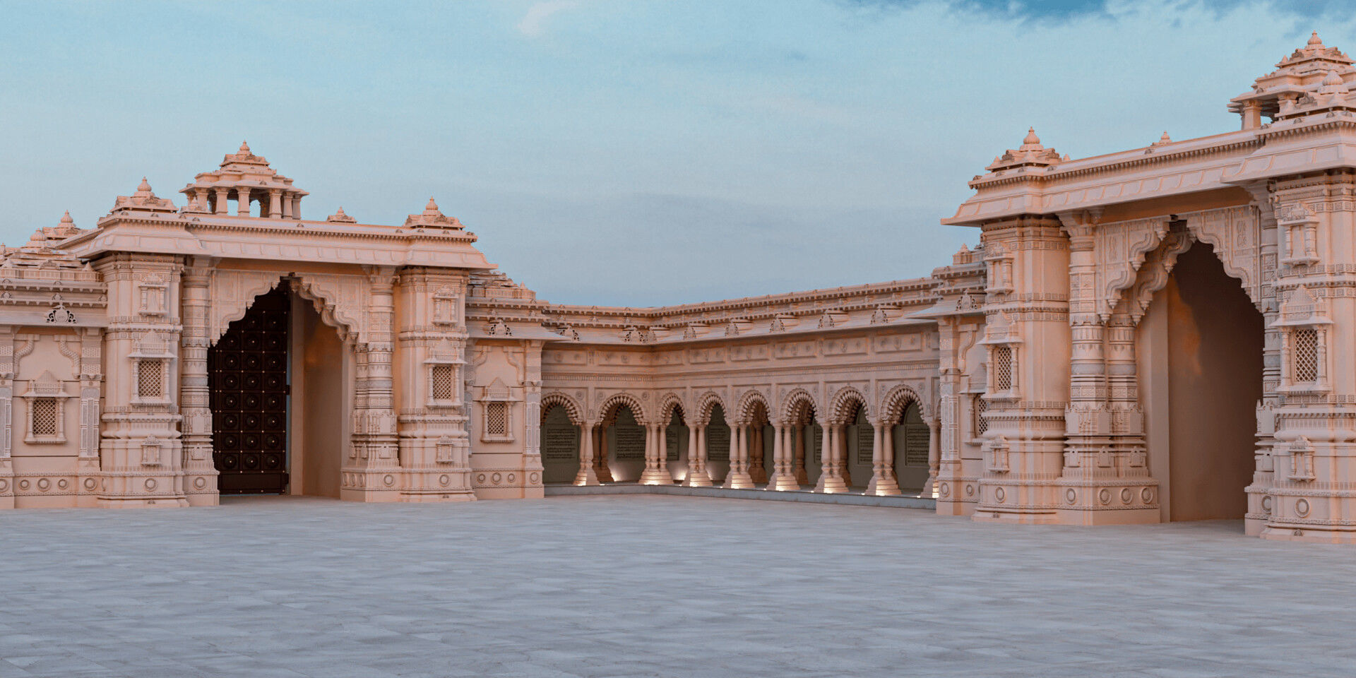 3D model Temple Gate and Courtyard VR / AR / low-poly | CGTrader