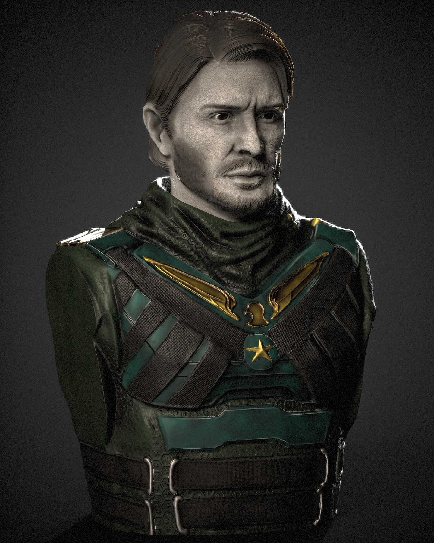 The Boys Soldier Boy Benjamin Jensen Ackles bust headsculpt 3D model 3D ...