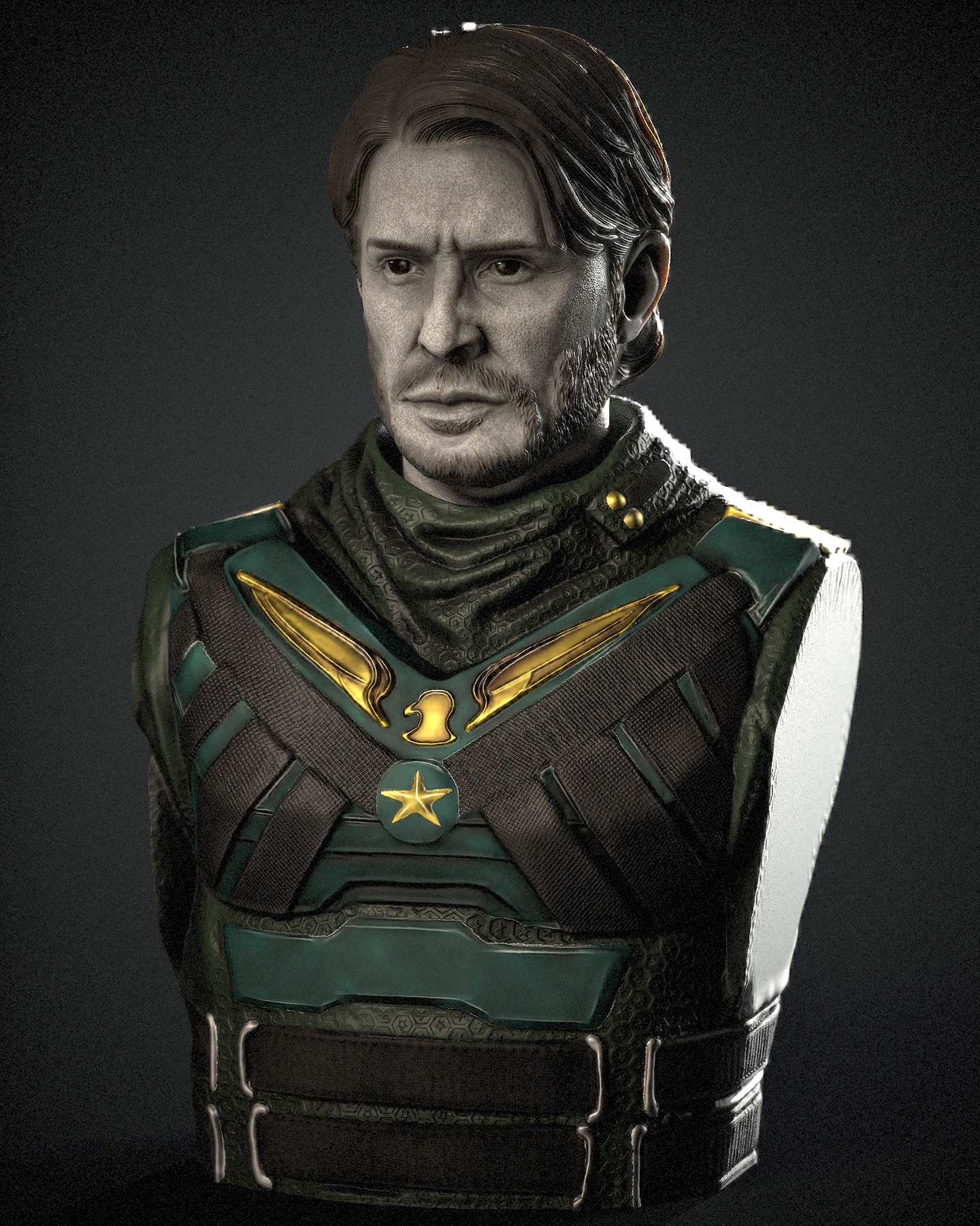 The Boys Soldier Boy Benjamin Jensen Ackles bust headsculpt 3D model 3D ...